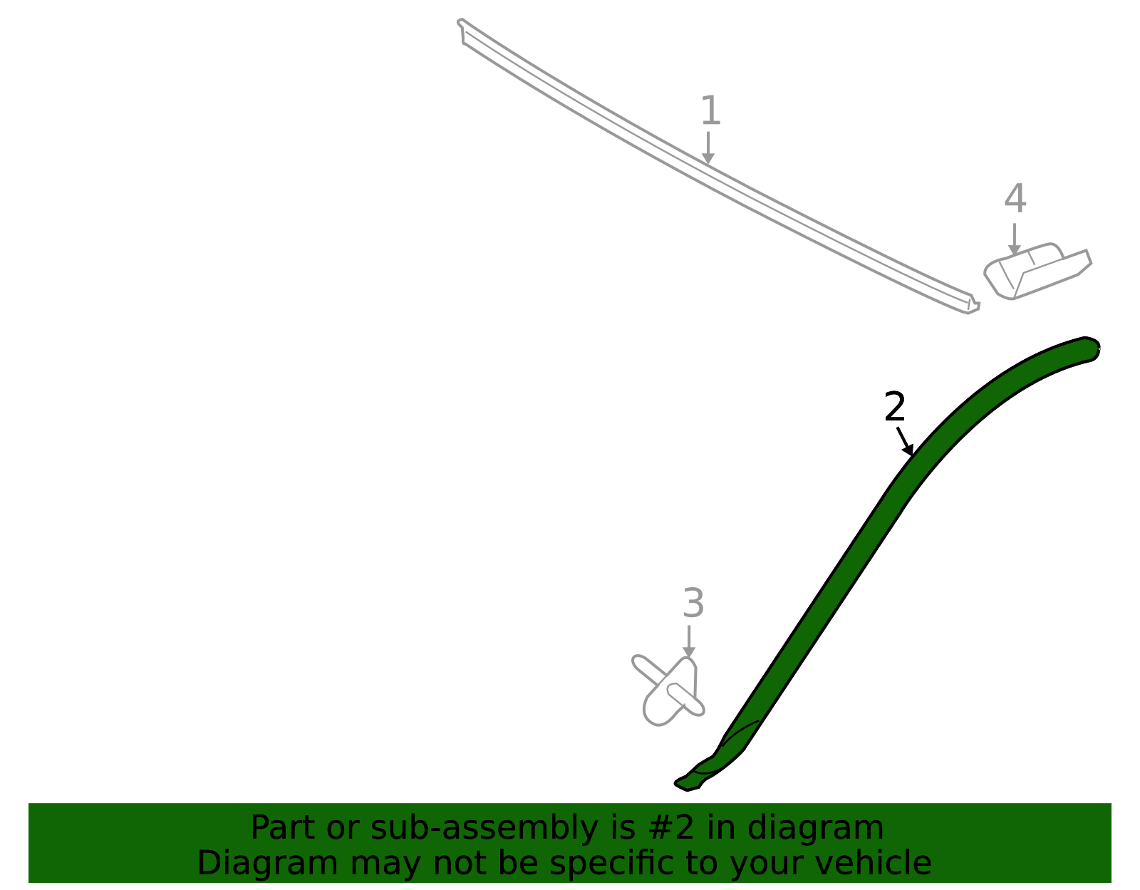 75534-60080 - High-Quality Windshield Molding for 2008-2009 Lexus LX570 ...