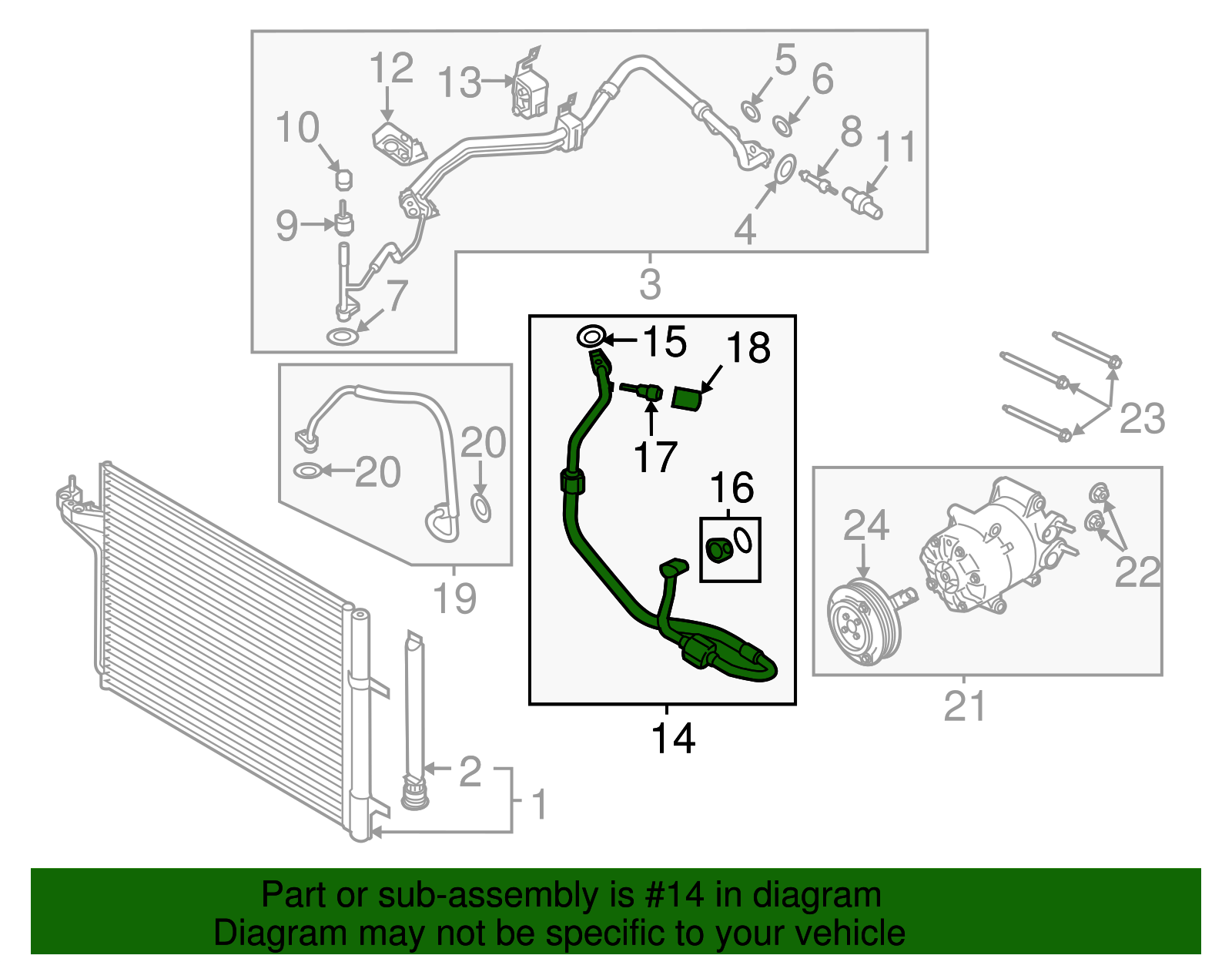 2013-2016 Ford Escape | Discharge Line | CV6Z-19972-J | Walls' Ford Parts