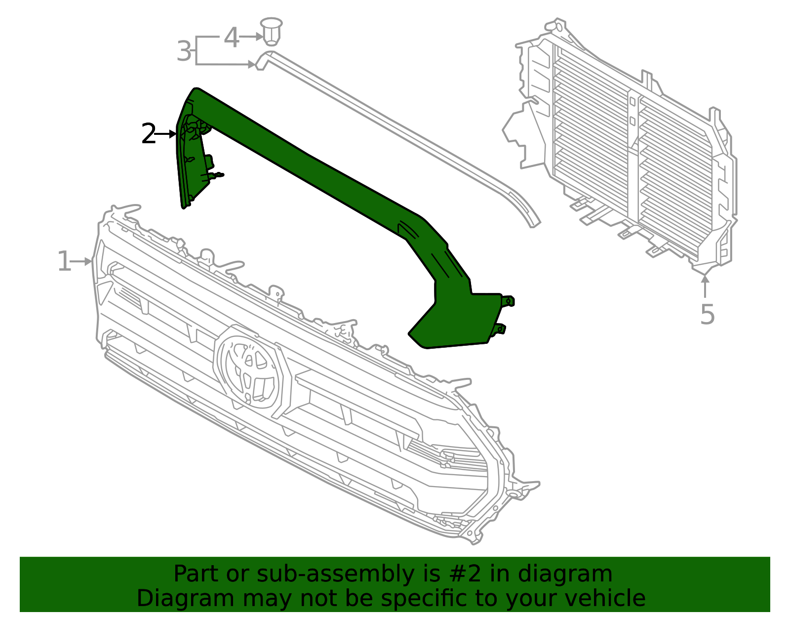 2024-2025 Toyota Tacoma Grille Surround 52711-AK900 | Toyota Parts Center