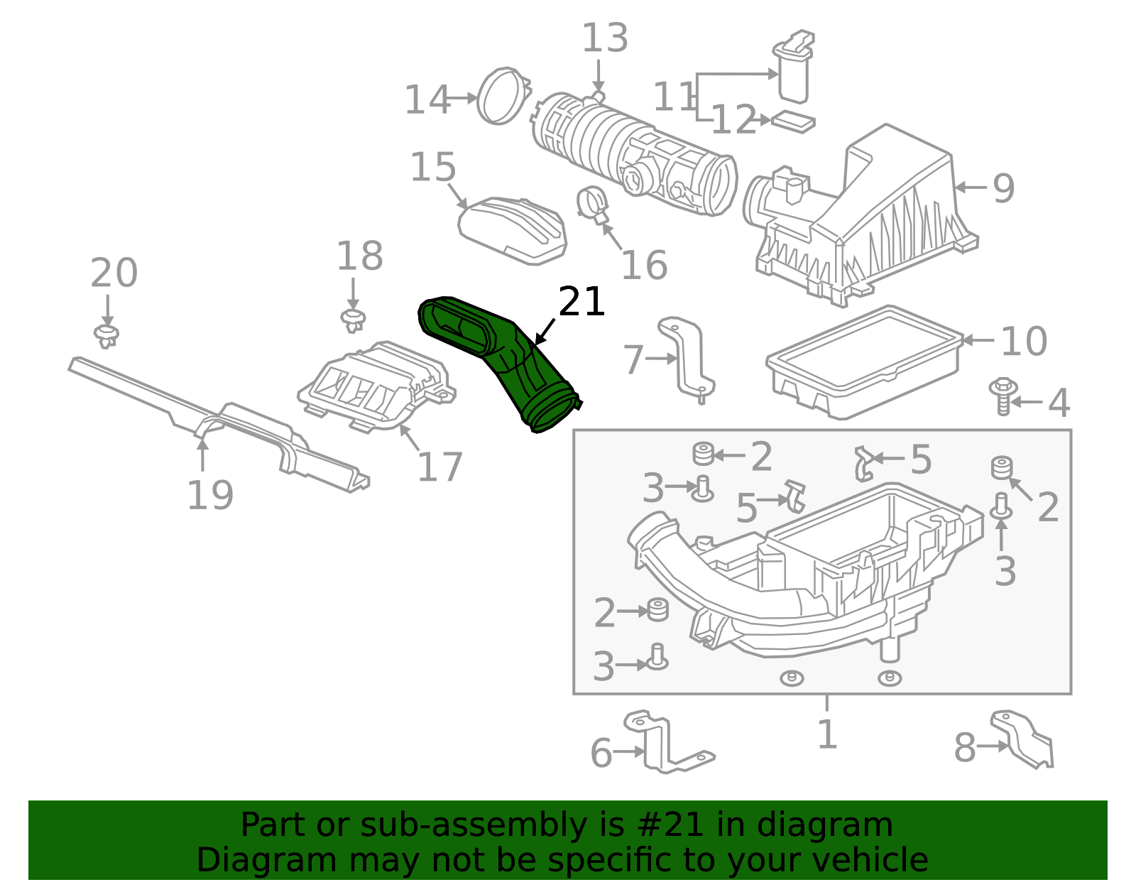 Air Intake Hose - Seamless OEM Engine Airflow 17251-5WJ-A01 ...
