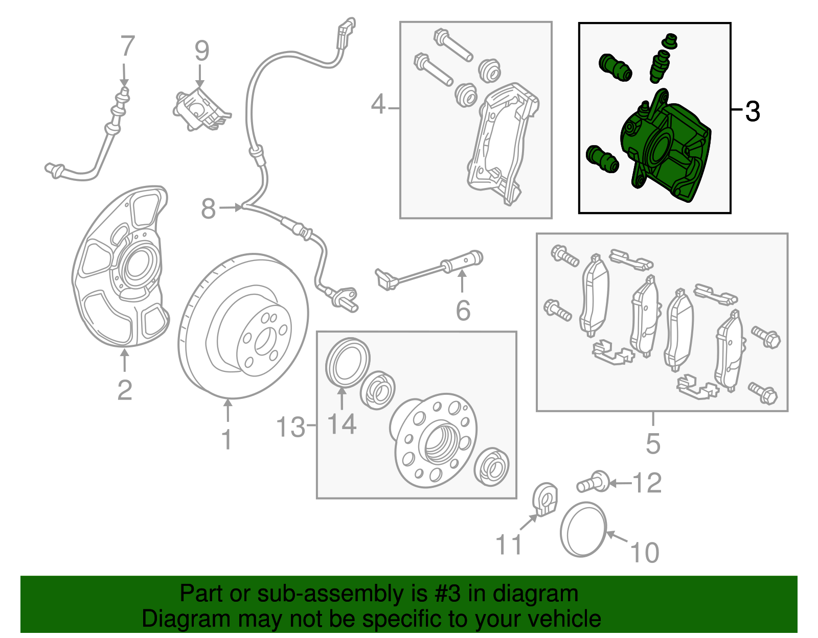 204-421-32-81 - Caliper 2008-2020 Mercedes-Benz | Mercedes-Benz Premier ...