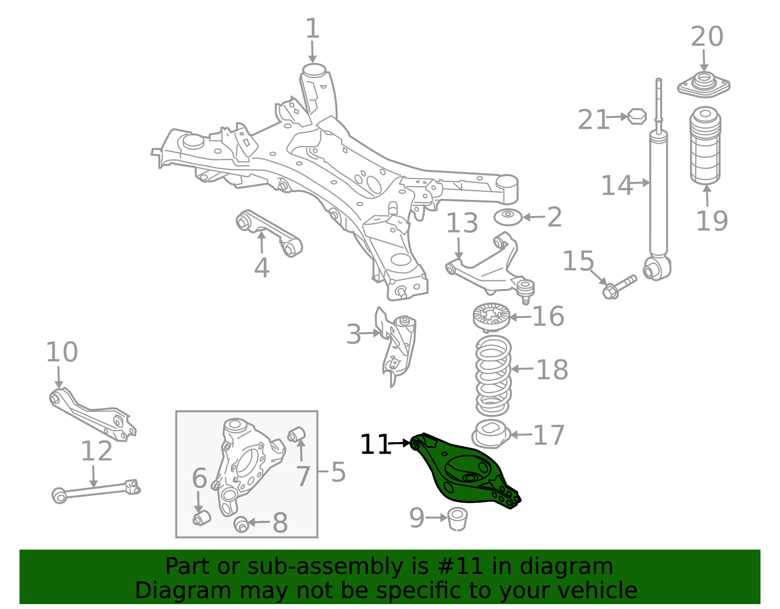 2015-2024 Nissan Murano Rear Lower Control Arm Spring Bucket (left or ...