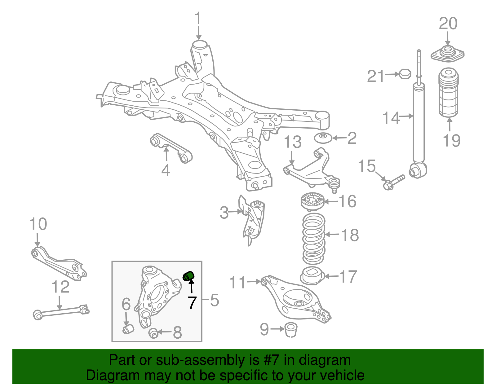 2009-2024 Nissan Bushing 55157-6SA0A | Nissan Parts Central