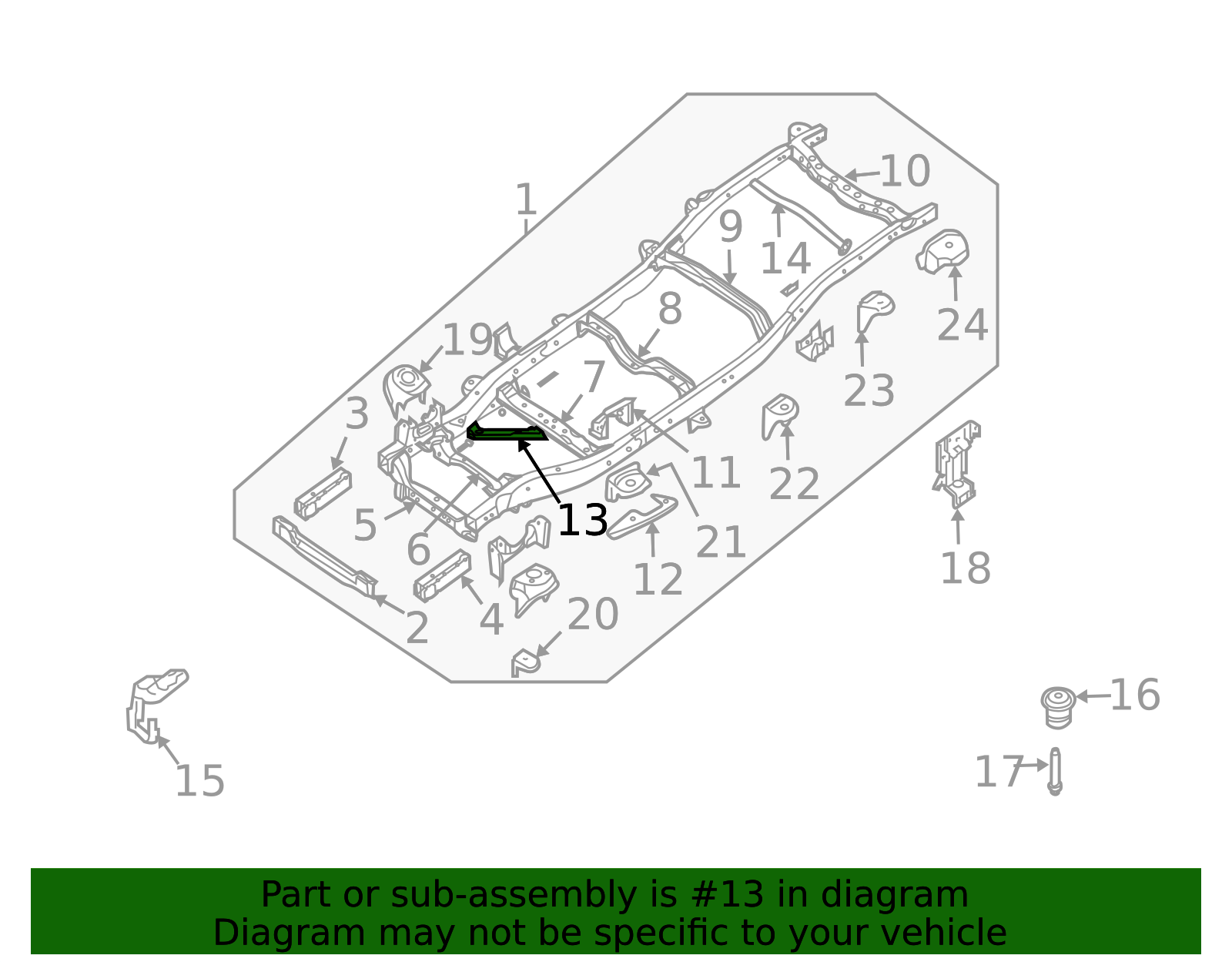 2005-2015 Nissan Xterra Frame Cross-Member 51559-EA030 | Team Nissan Inc.