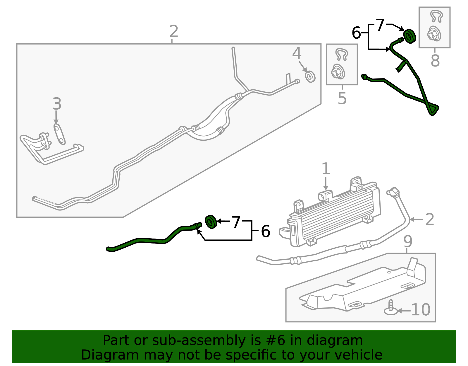 22796286 - Automatic Transmission Auxiliary Fluid Cooler Inlet Line ...