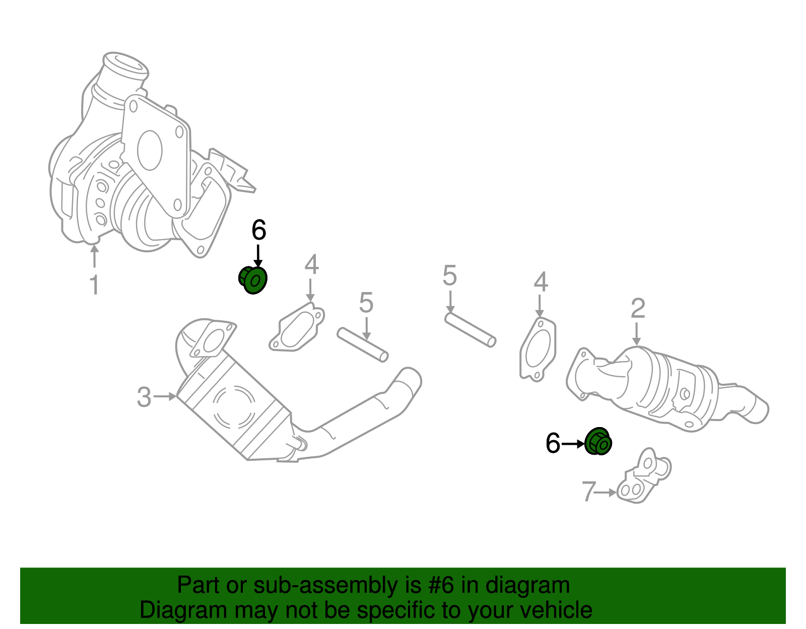 Genuine OEM Ford Part - Catalytic Converter Nut W714265-S442 | Genuine ...