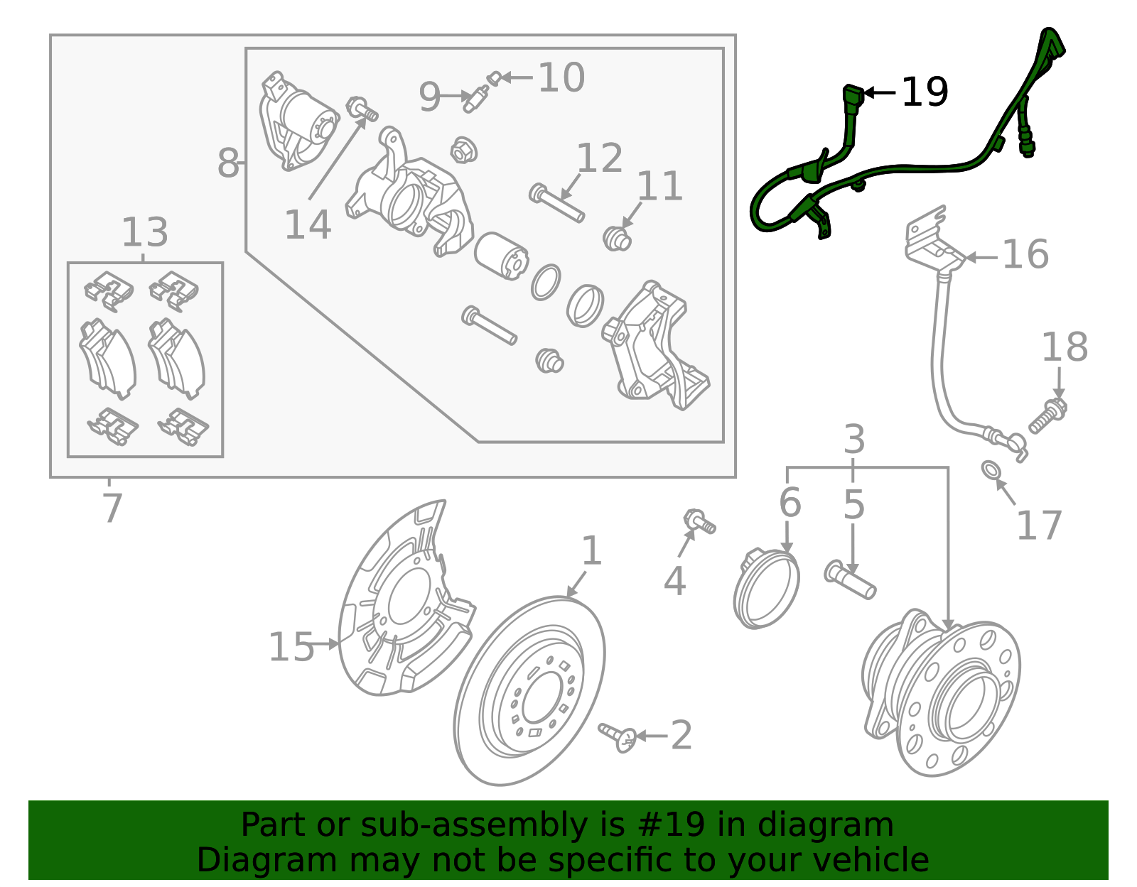 58950-P2101 - Rear Speed Sensor 2021-2025 Kia Sorento | Kia.Parts Store