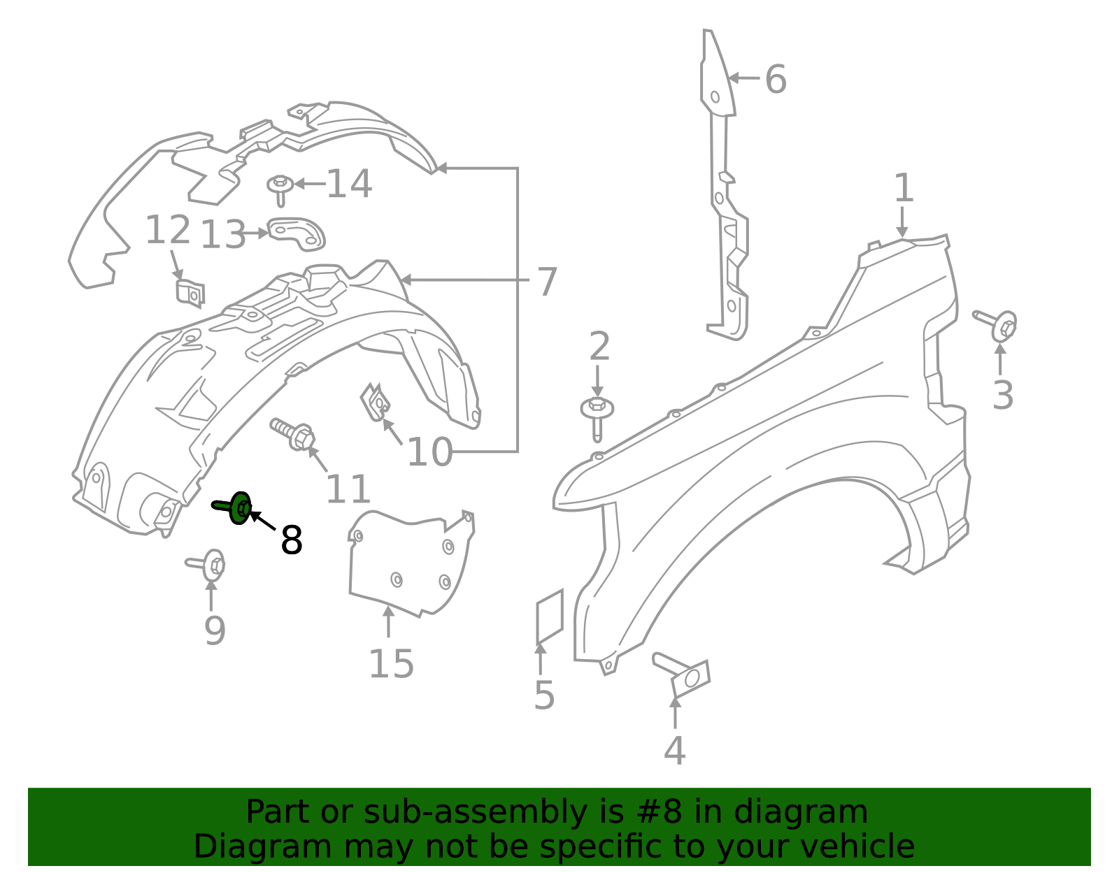 W719042-S450B - Fender Liner Bolt 2017-2025 Ford | Ford Parts Direct
