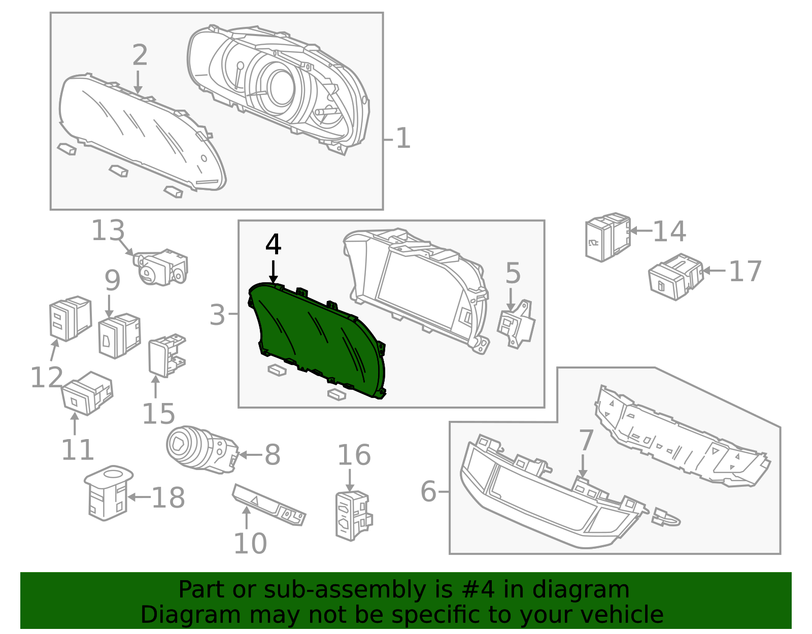 2013-2017 Honda Accord Lens 39712-T2A-A01 | Honda Factory Parts