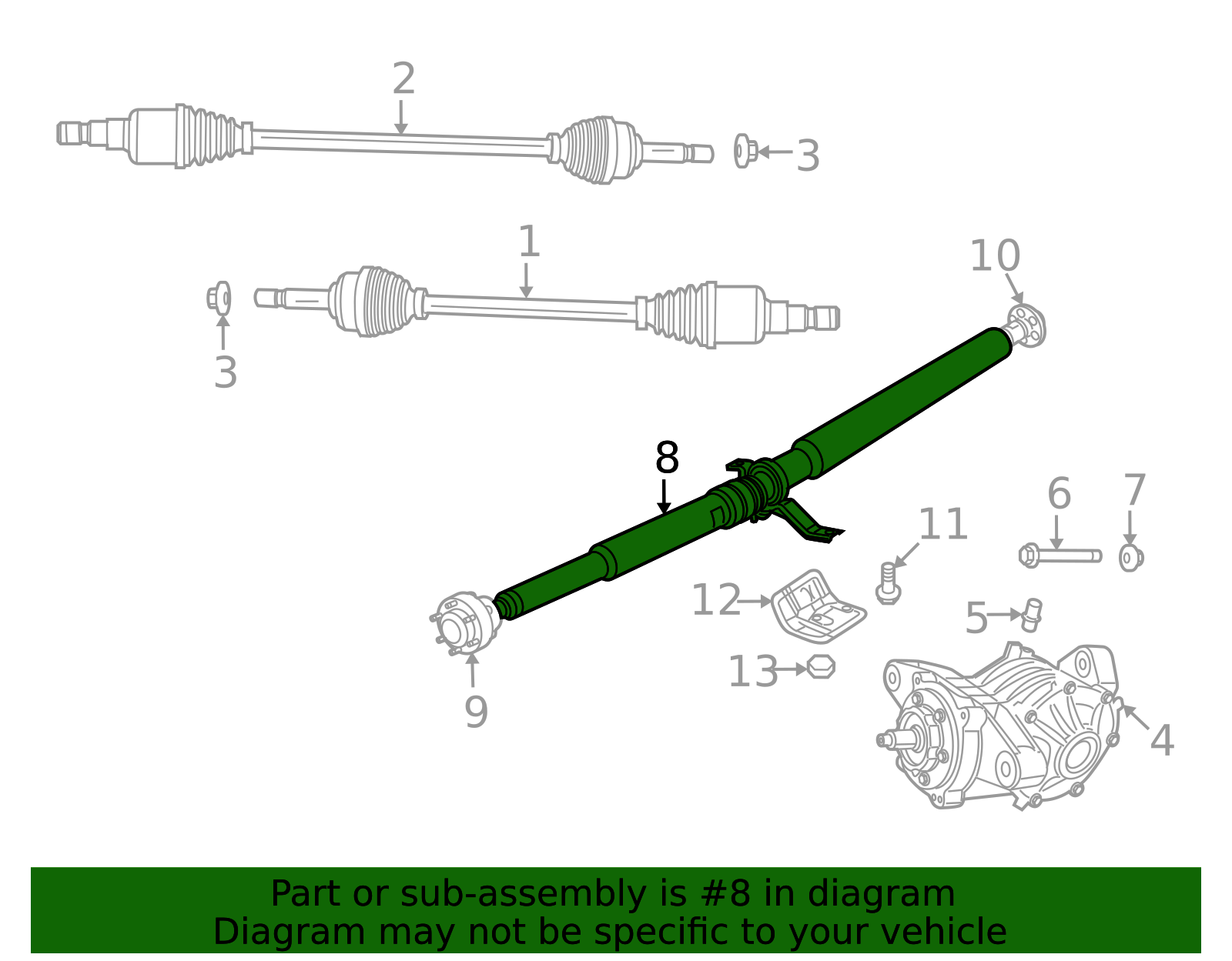 2009-2019 Dodge Journey Propeller Shaft 5157005AF | Mopar Parts Canada