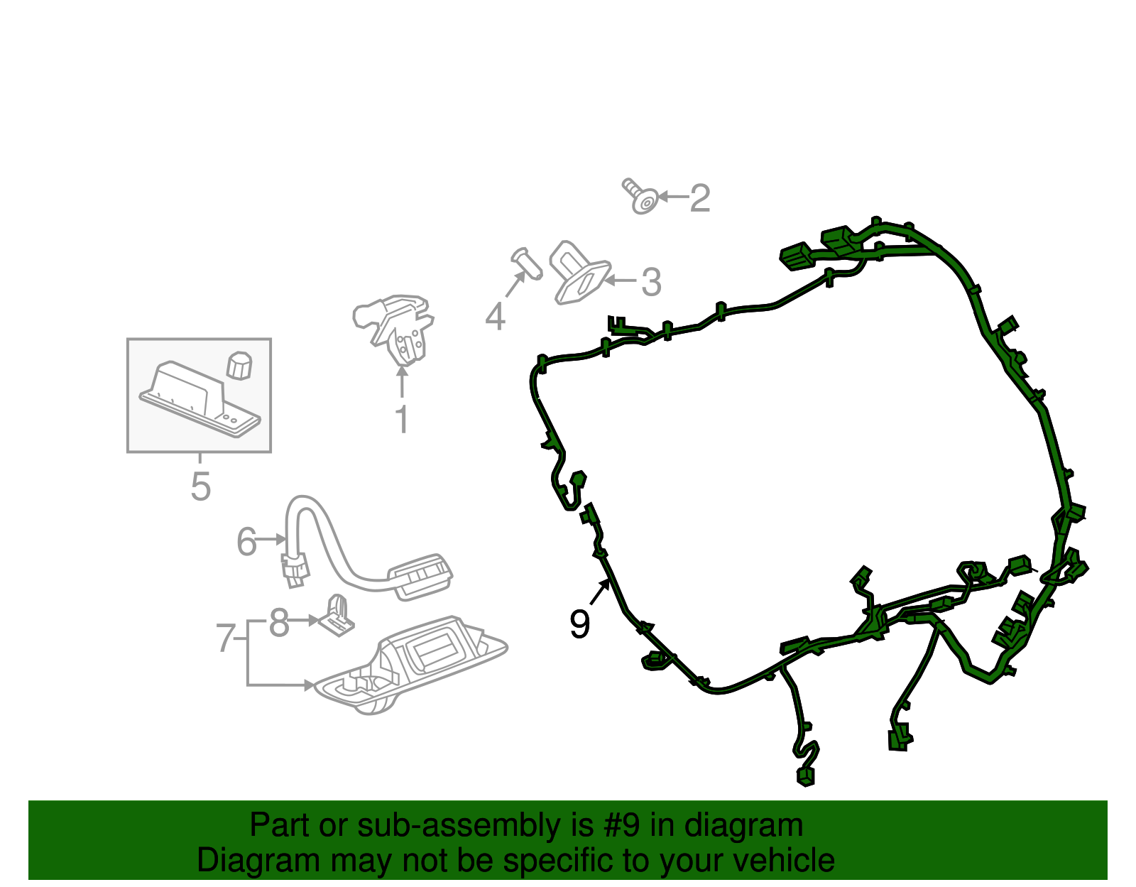 OEM GM Liftgate Wiring Harness For 2019-2020 GMC Terrain - Part No ...