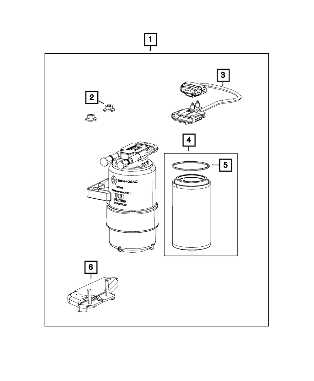 Fuel/Water Separator Filter for 2019 Ram 1500 Classic | OEM Mopar ...