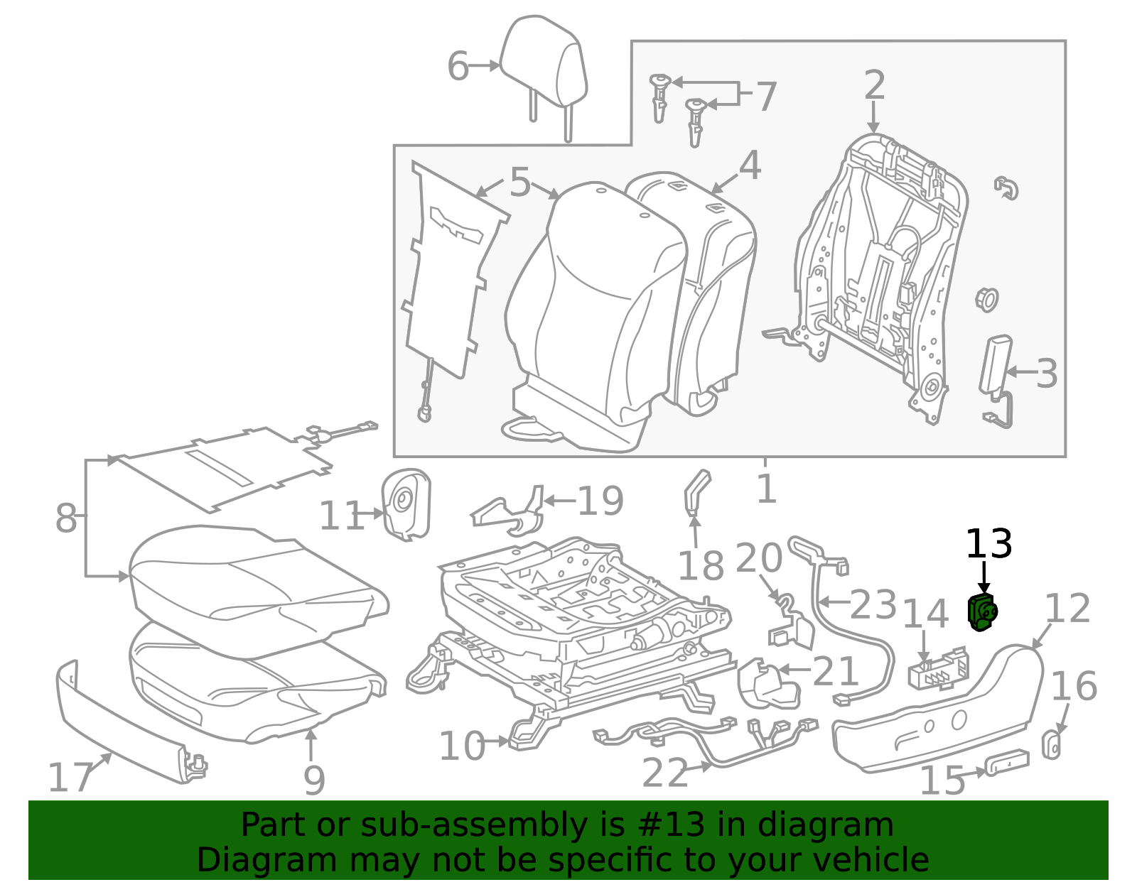 2012-2017 Toyota Lumbar Switch 84920-60090-E4 | MotorMotor