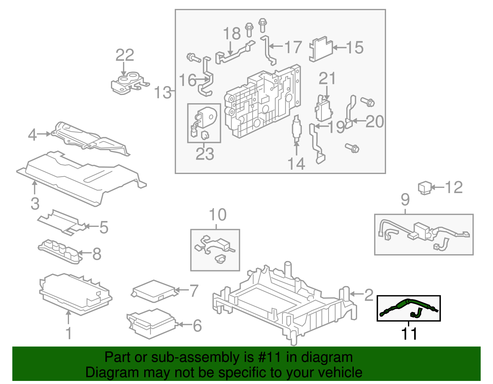 32603-TM8-000 - Ground Cable 2010-2014 Honda | Honda Parts Online