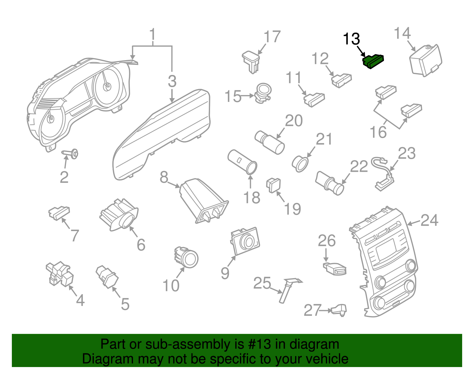 2018-2021 Ford Expedition Motorcraft™ Switch Assembly SW-7864 | Ford ...
