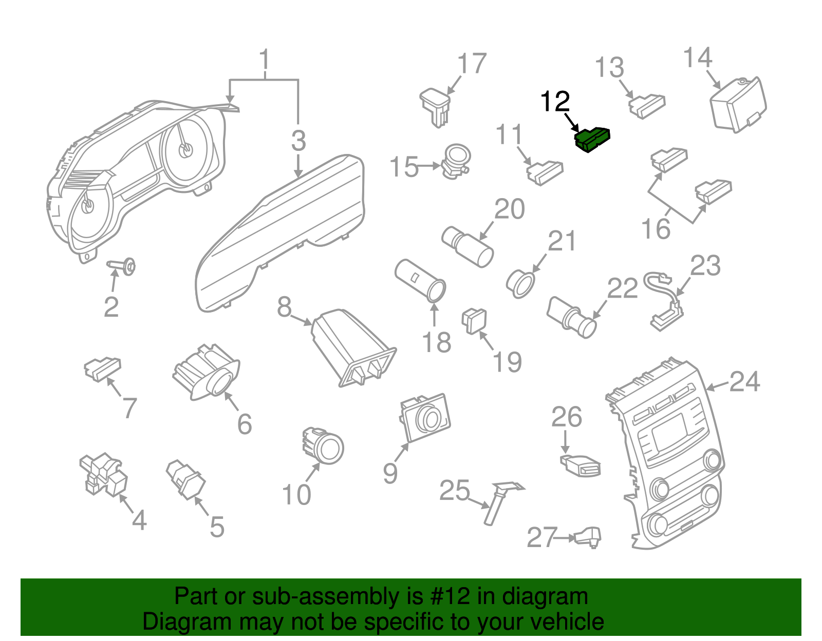 2018-2025 Ford Motorcraft™ Switch Assembly SW-7863 | Ford OEM Parts Outlet