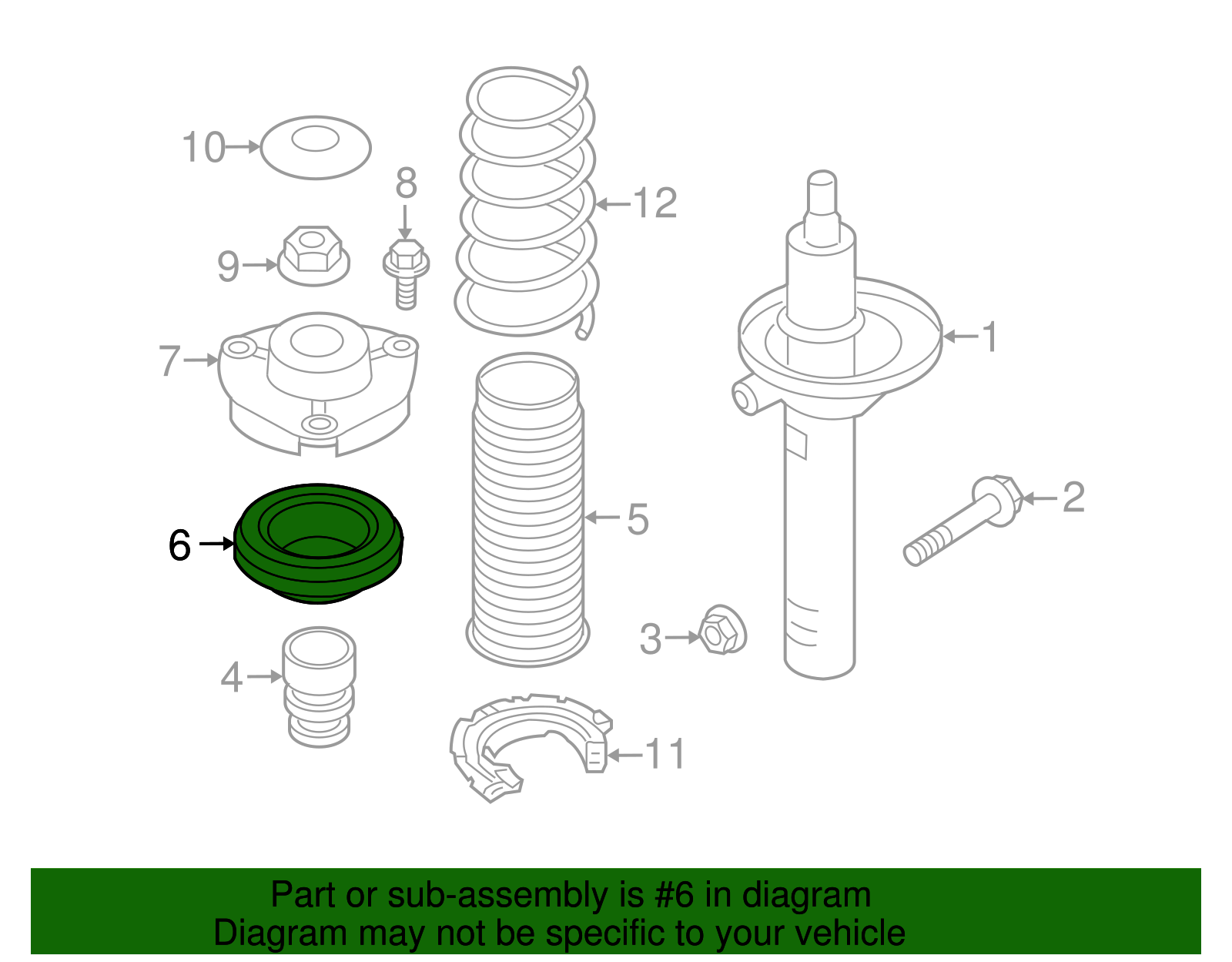 5Q0-412-249-E - Strut Bearing 2015-2025 Audi | Audi OEM Parts Guy