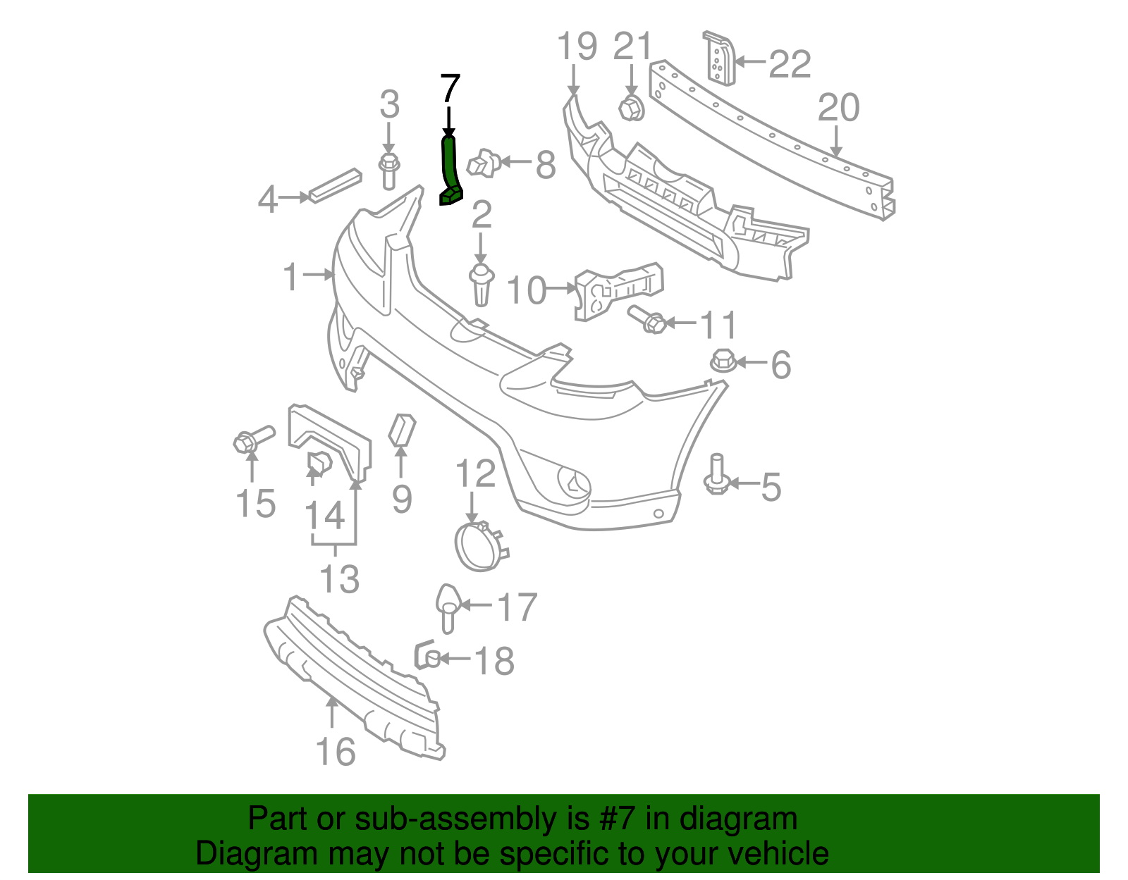 2005-2008 Toyota Matrix Bumper Cover Extension 52112-02030 | OEM Parts ...