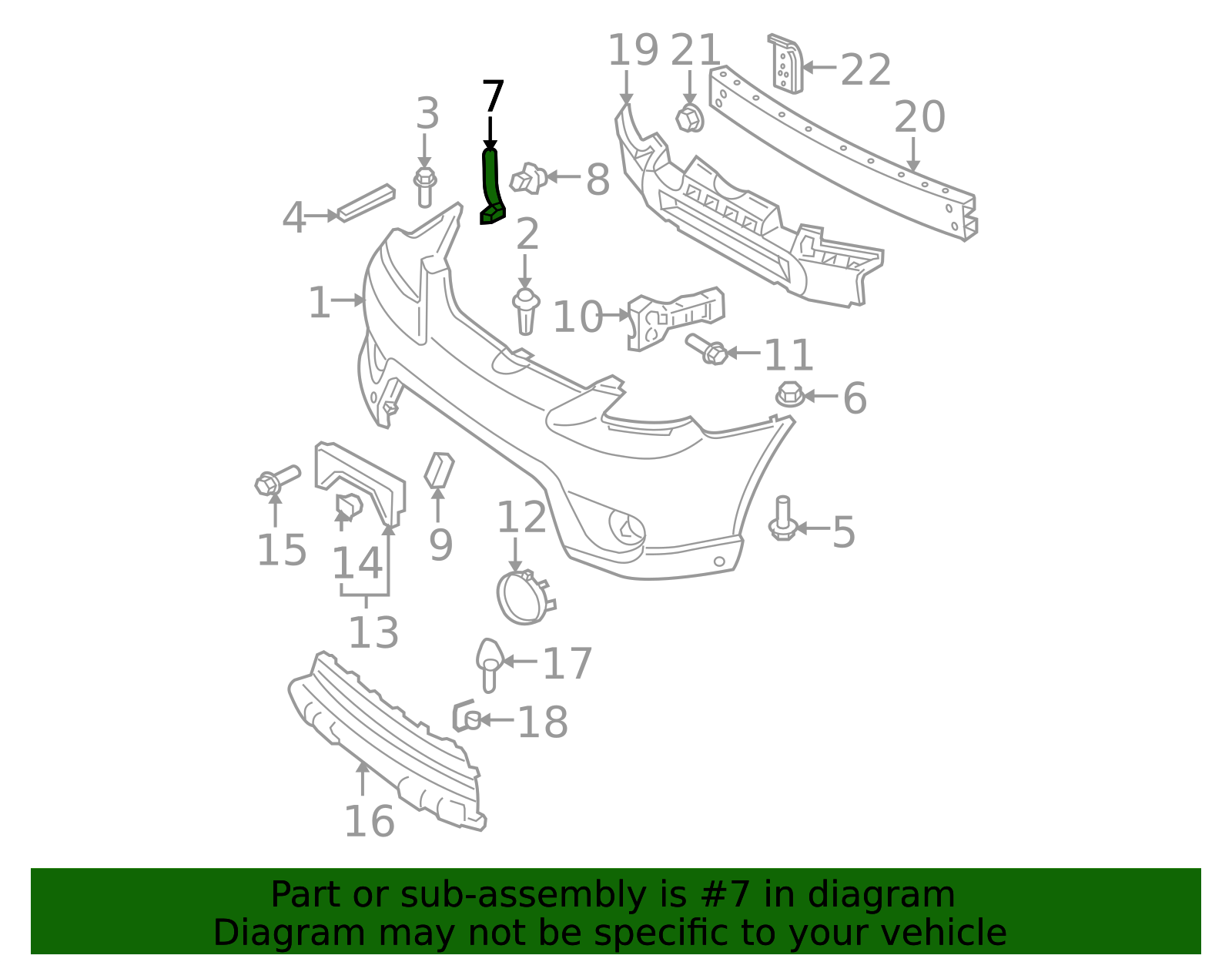 52113-02010 - Bumper Cover Extension 2005-2008 Toyota Matrix | Toyota ...