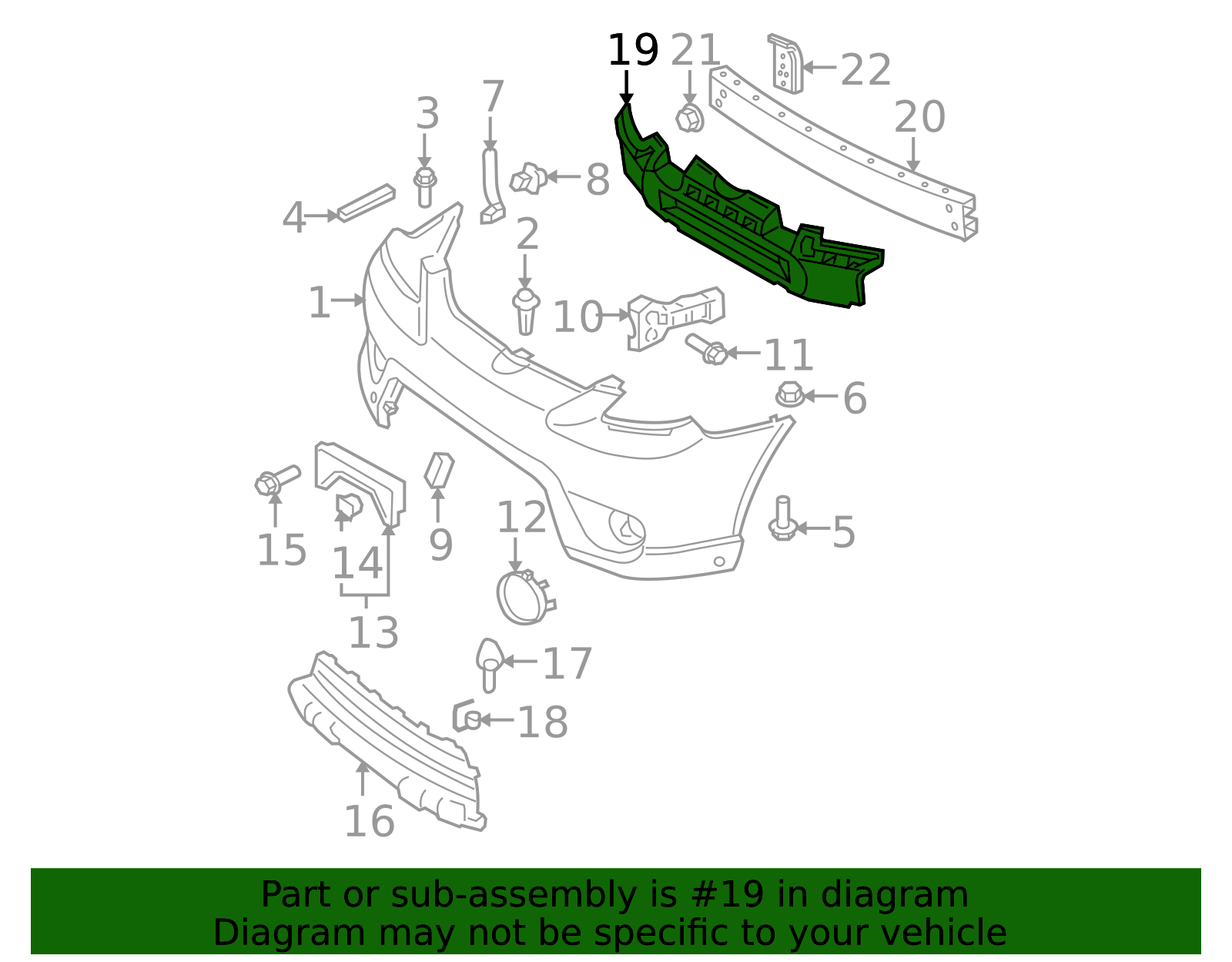 52611-02110 - Absorber - 2005-2008 Toyota Matrix | OEM Genuine Toyota Parts