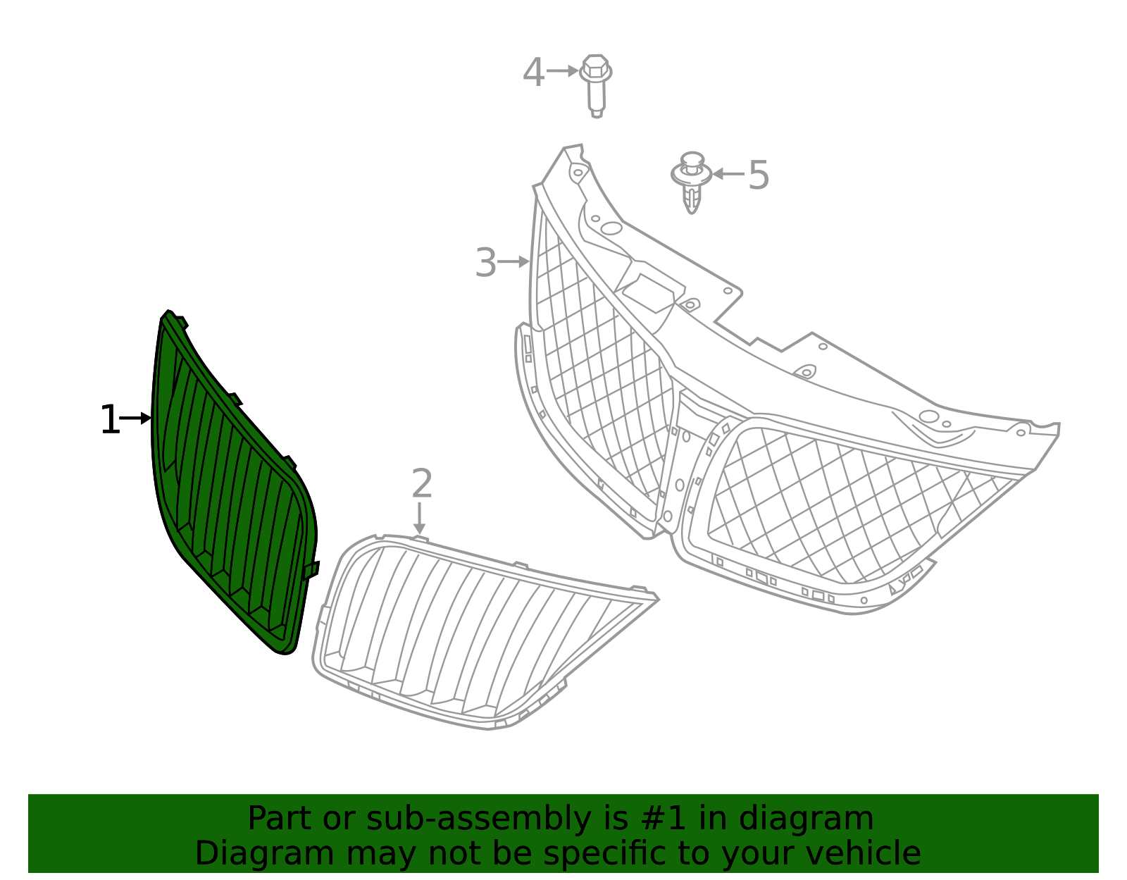 ba1z8200a - Ford Grille - Passenger Side (RH) | GetOEMParts.com