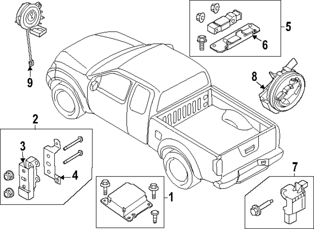 2022-2025 Nissan Frontier Ft Impact Sensor Bracket 985Q2-9BU2A ...