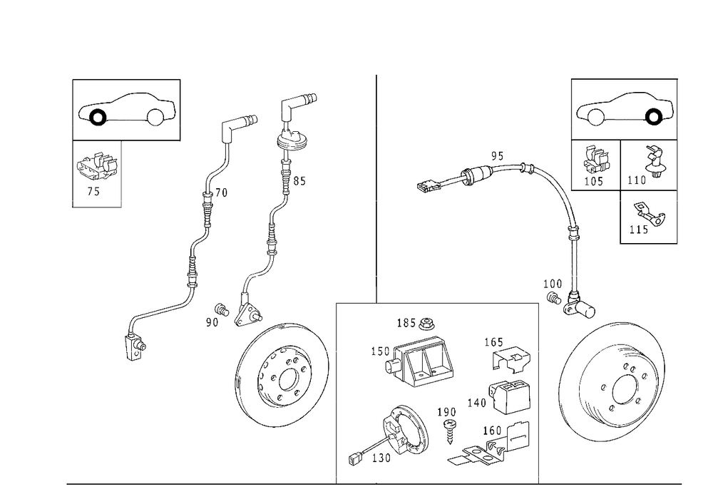 1998-2004 Mercedes-Benz Rotational Speed Sensor 170-540-13-17 | Benz ...
