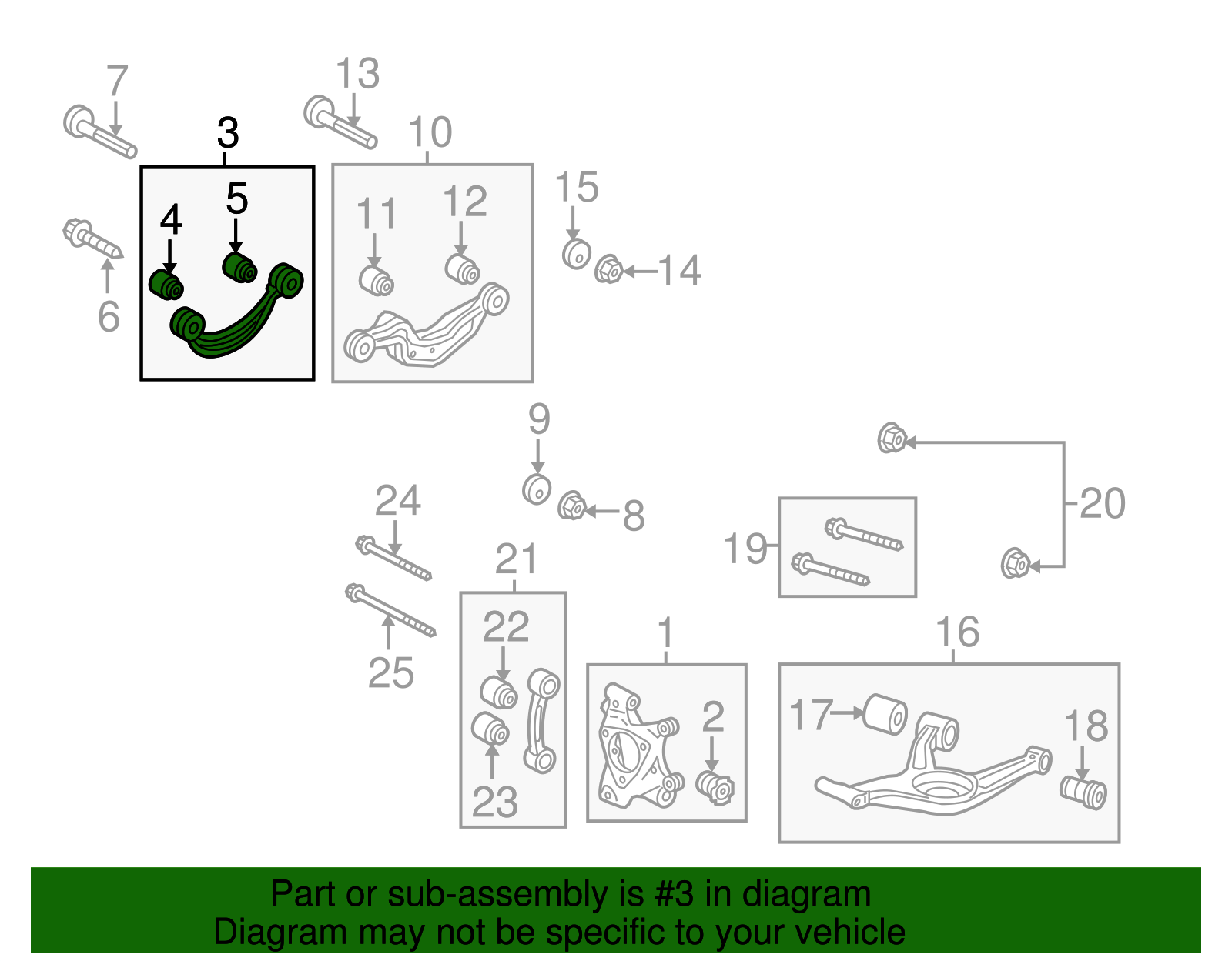 2013-2019 GM Rear Driver Side Suspension Adjusting Link 23216571 GM ...