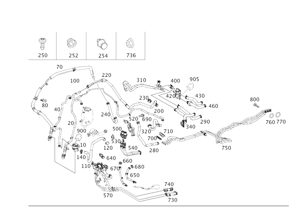 222-830-01-00 - Hose Line 2011-2021 Mercedes-Benz | Mercedes-Benz USA Parts