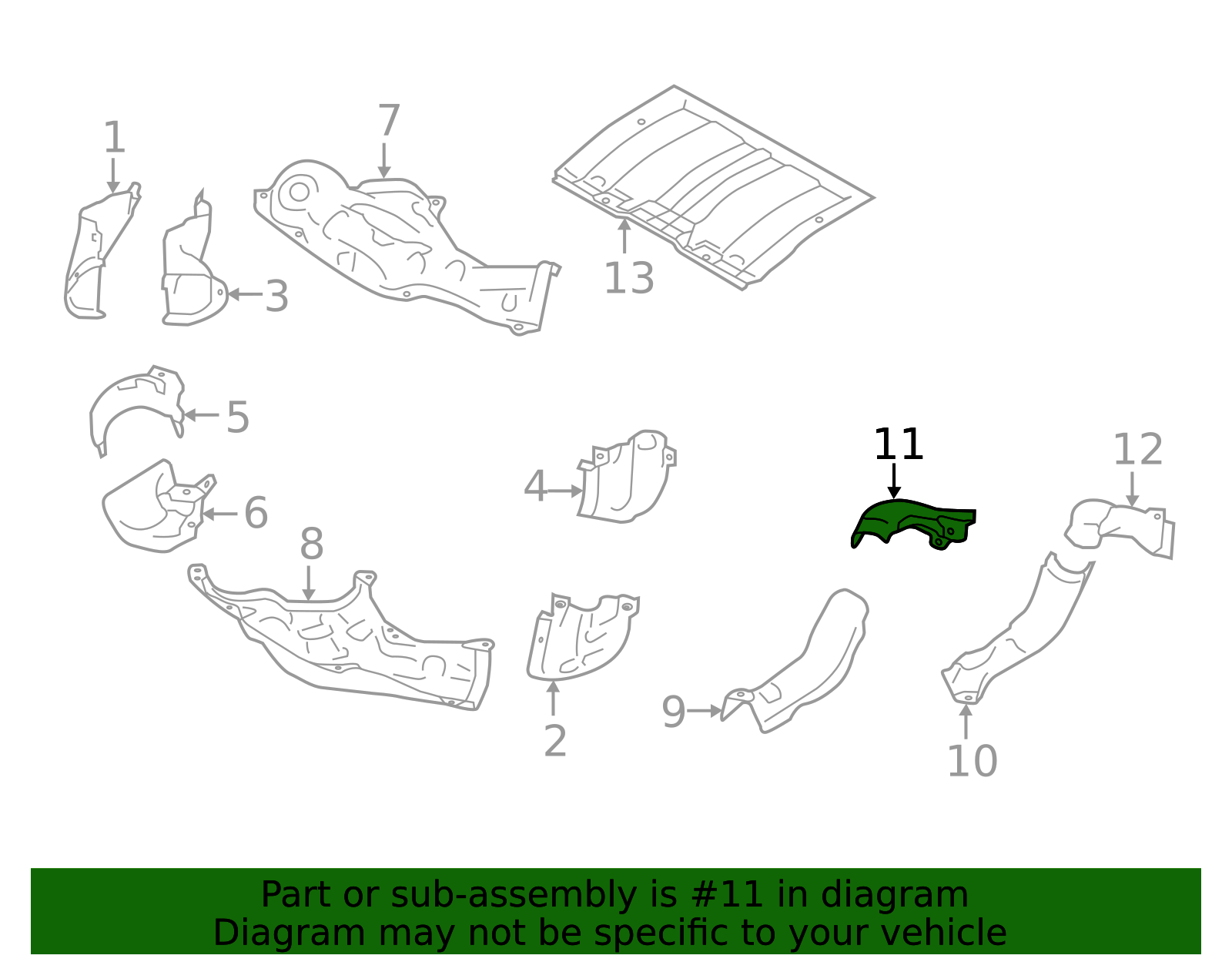 44651AD230 - High-Quality Exhaust Heat Shield for 2013-2020 Subaru BRZ ...