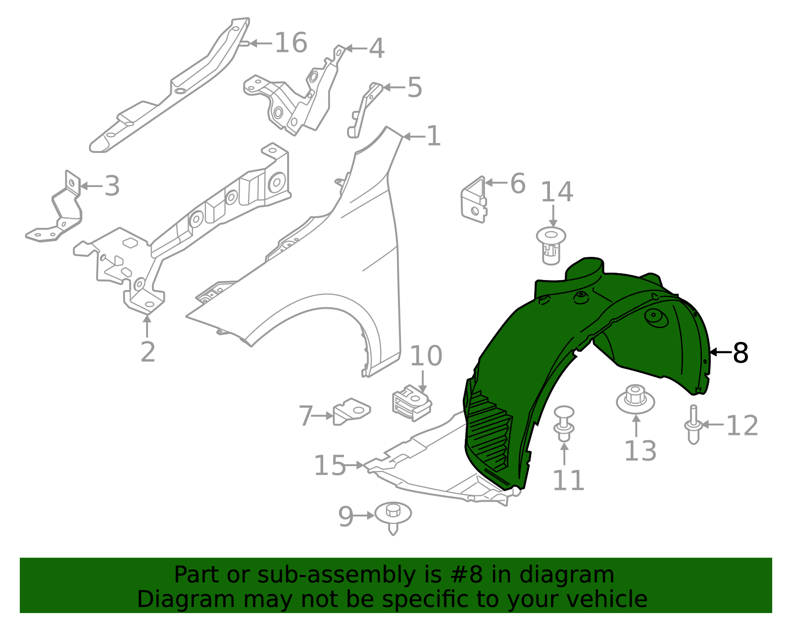 Genuine BMW 51-71-7-436-628 | Fender Liner | FREE Shipping on Most ...
