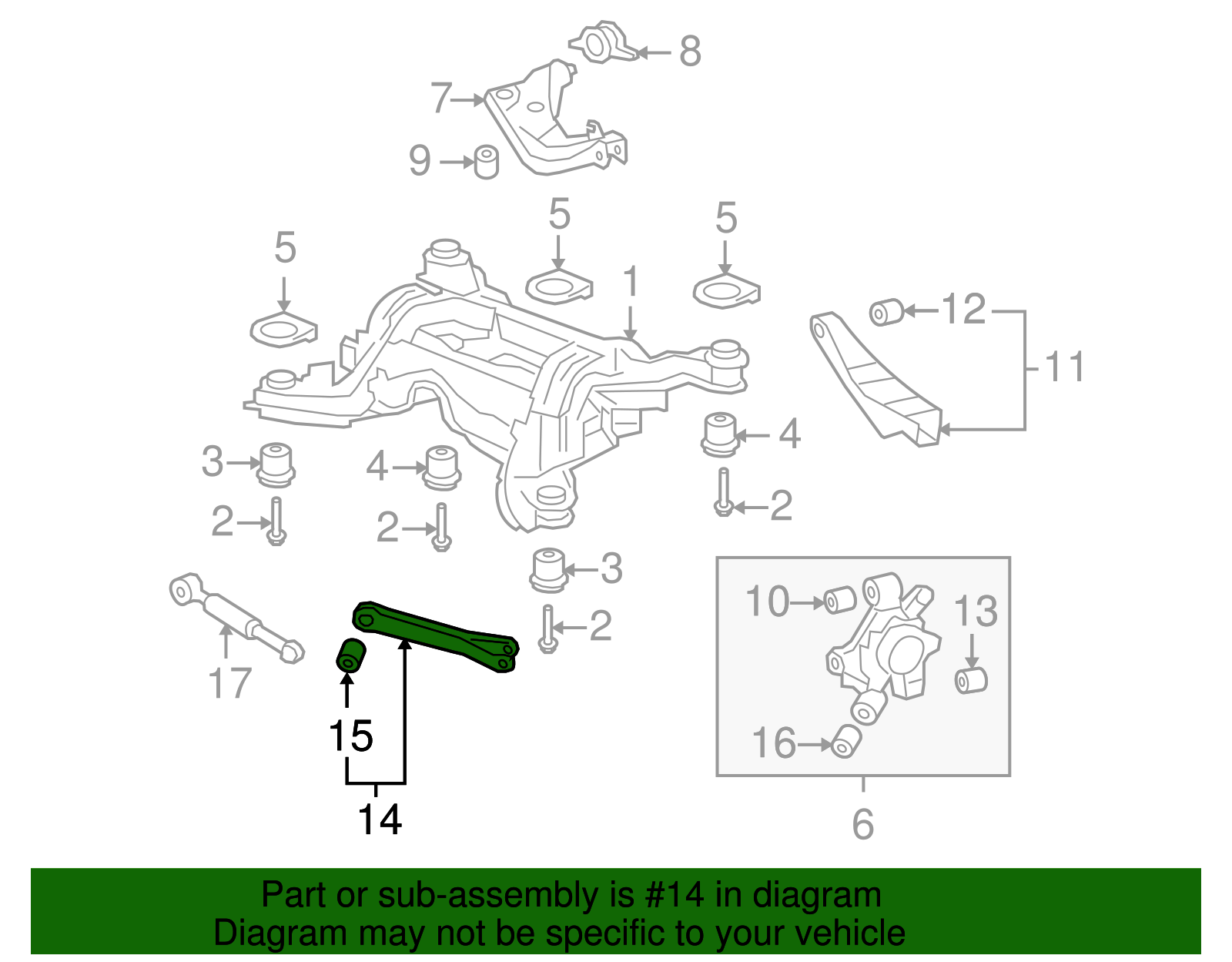2008-2017 GM Rear Suspension Trailing Arm 92287746 | Capital Chevy Parts