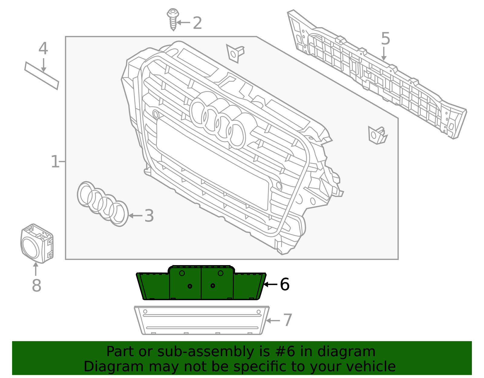 8R0-807-285-L-3FZ - 2013-2017 Audi - License Bracket | European OEM ...