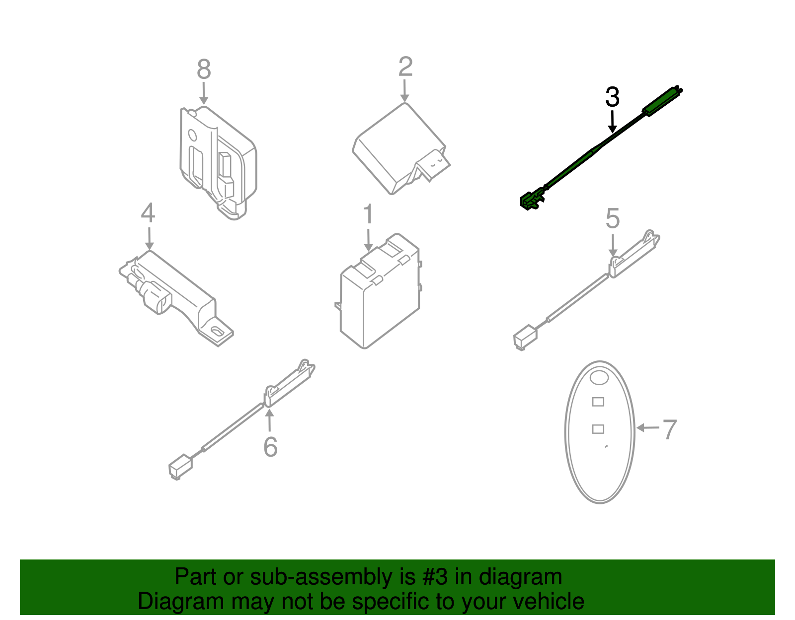 2008-2015 Nissan Armada Antenna 285E7-ZQ30D | Temecula Nissan Parts