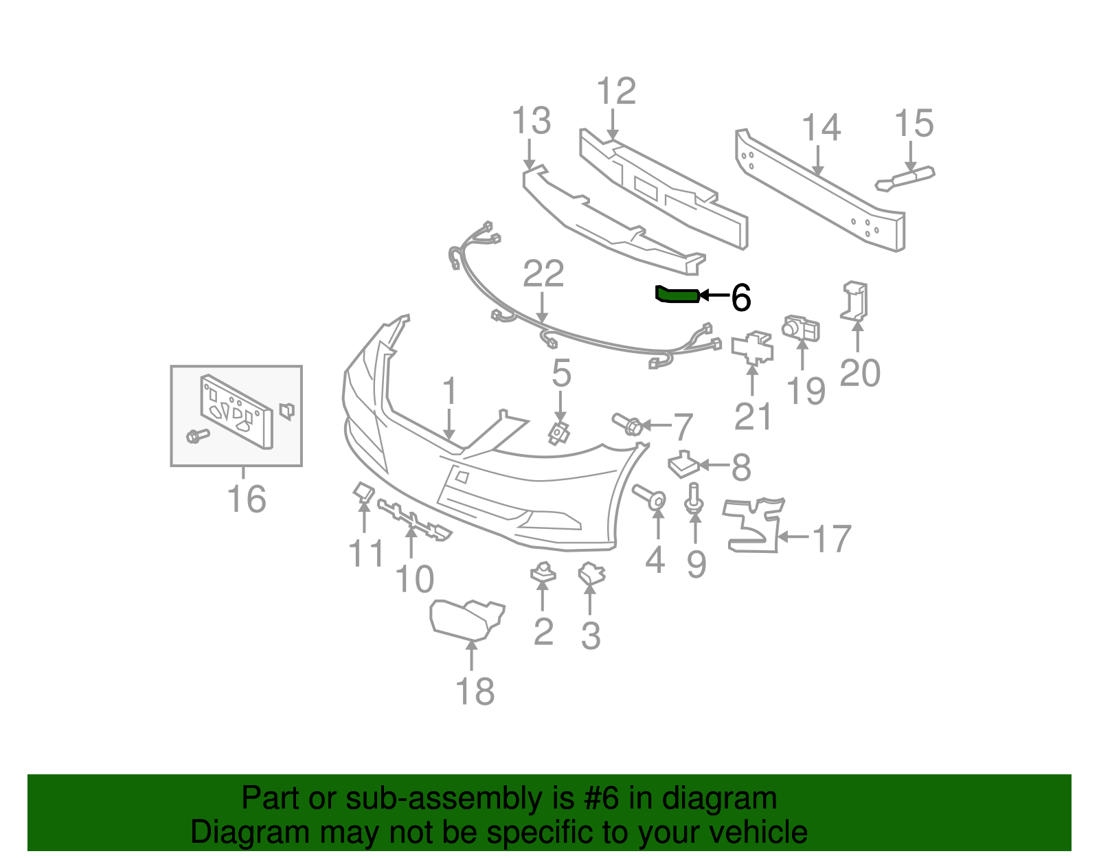 52535-50070 - Bumper Cover Retainer - 2007-2009 Lexus | My L Parts