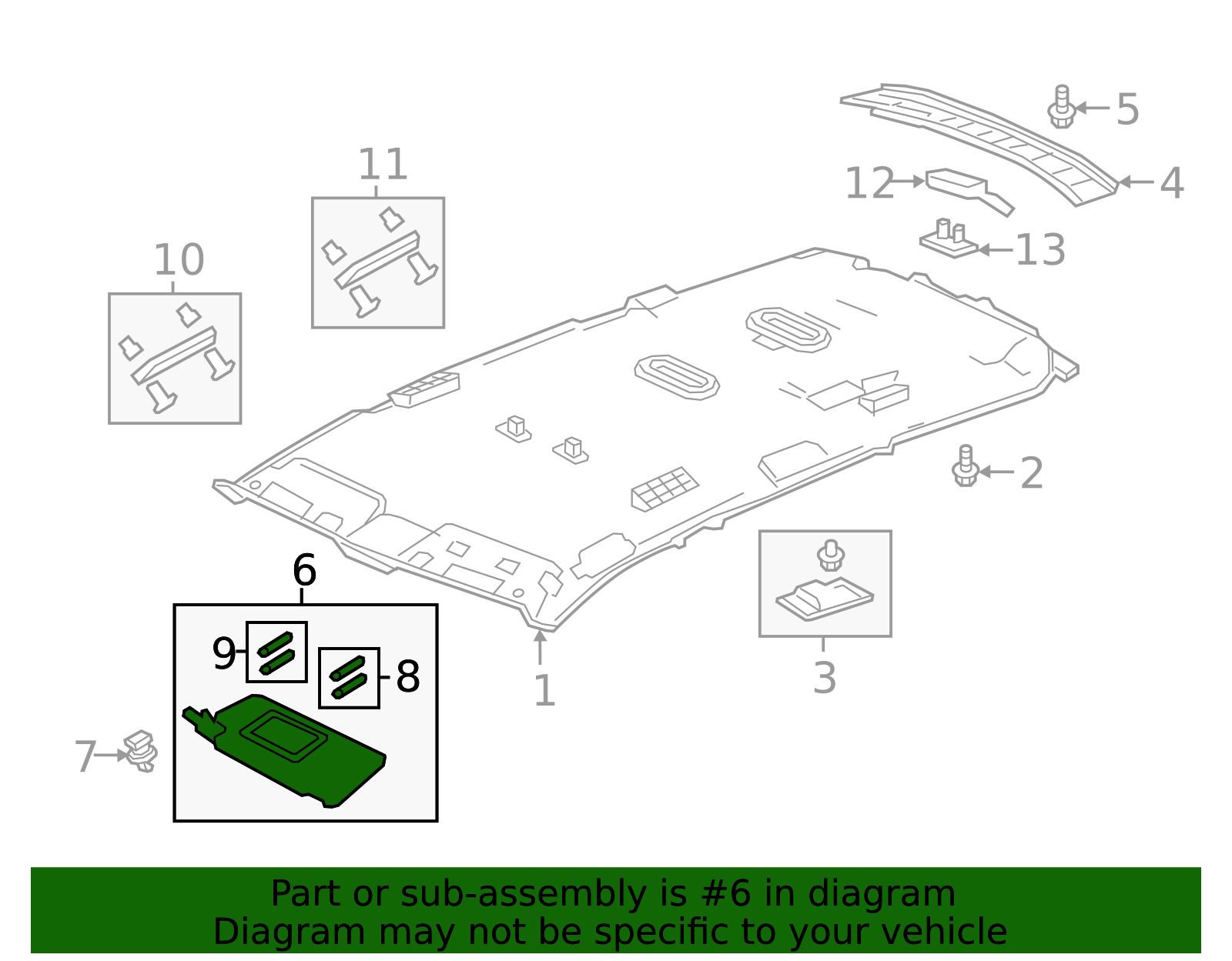 2019-2023 Honda Passport Sun-Visor 83280-TG7-A02ZC | OEM Parts Online