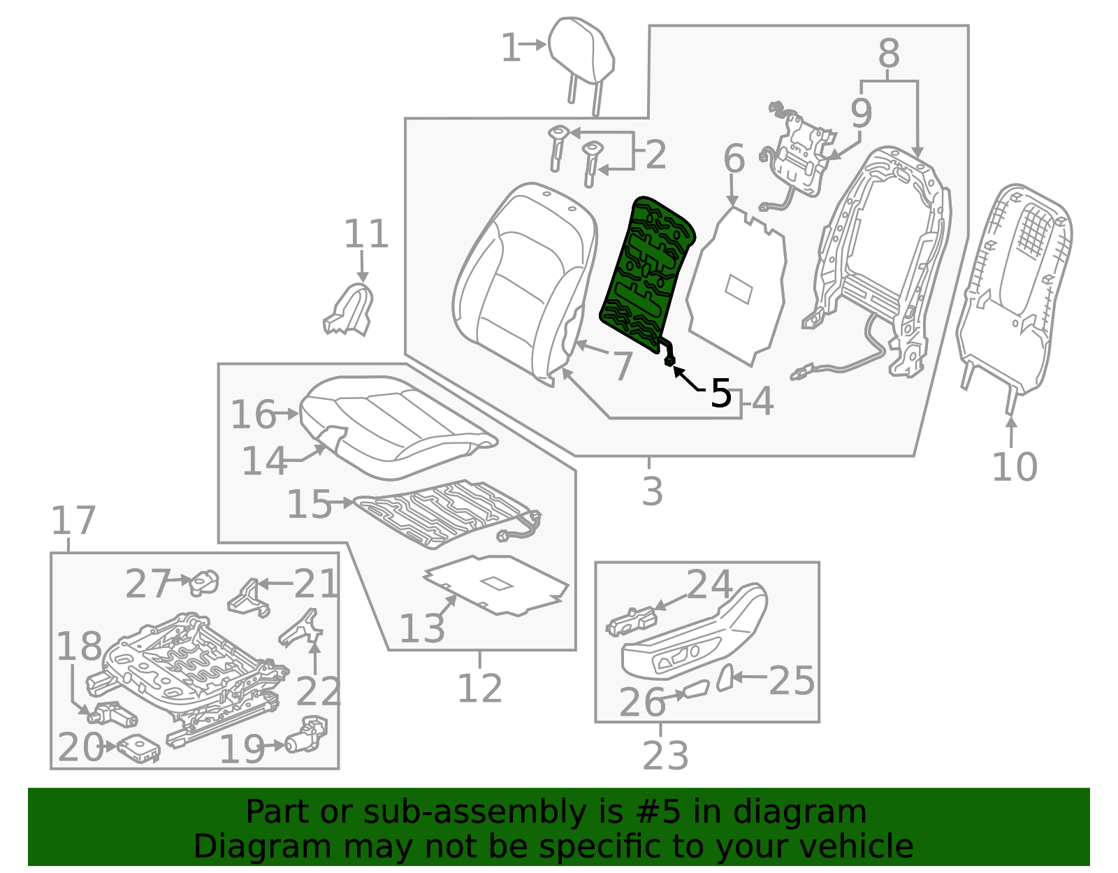 2017-2020 Hyundai Elantra Seat Back Heater 88390-F2700 | QuirkParts