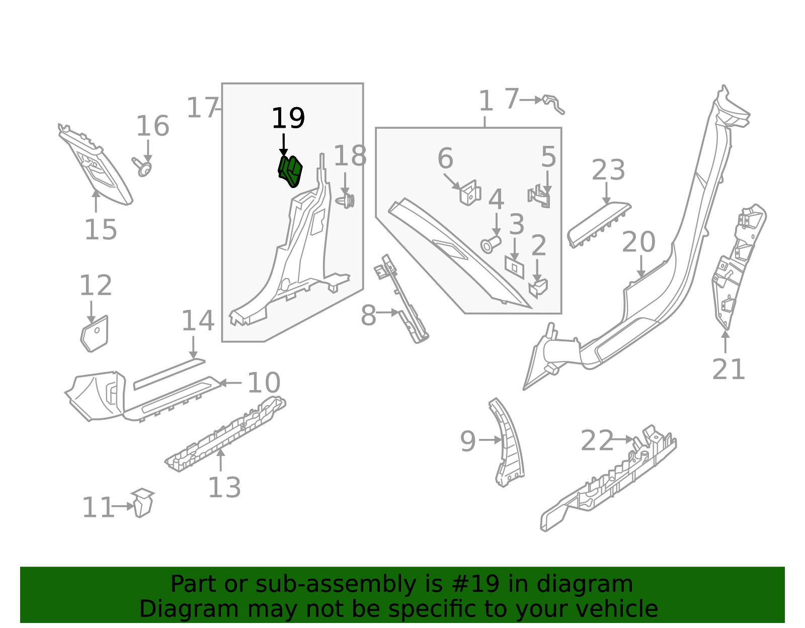 9A7-864-215-00 - Lower Center Pillar Trim Clip 2020-2025 Porsche | OEM ...
