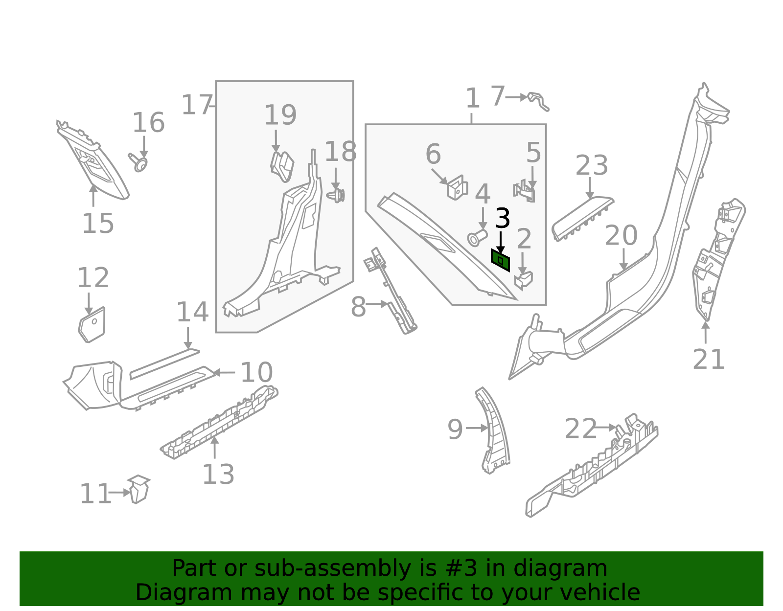 Genuine Porsche 955-555-278-00 |Body C-Pillar Trim Panel Clip | FREE ...