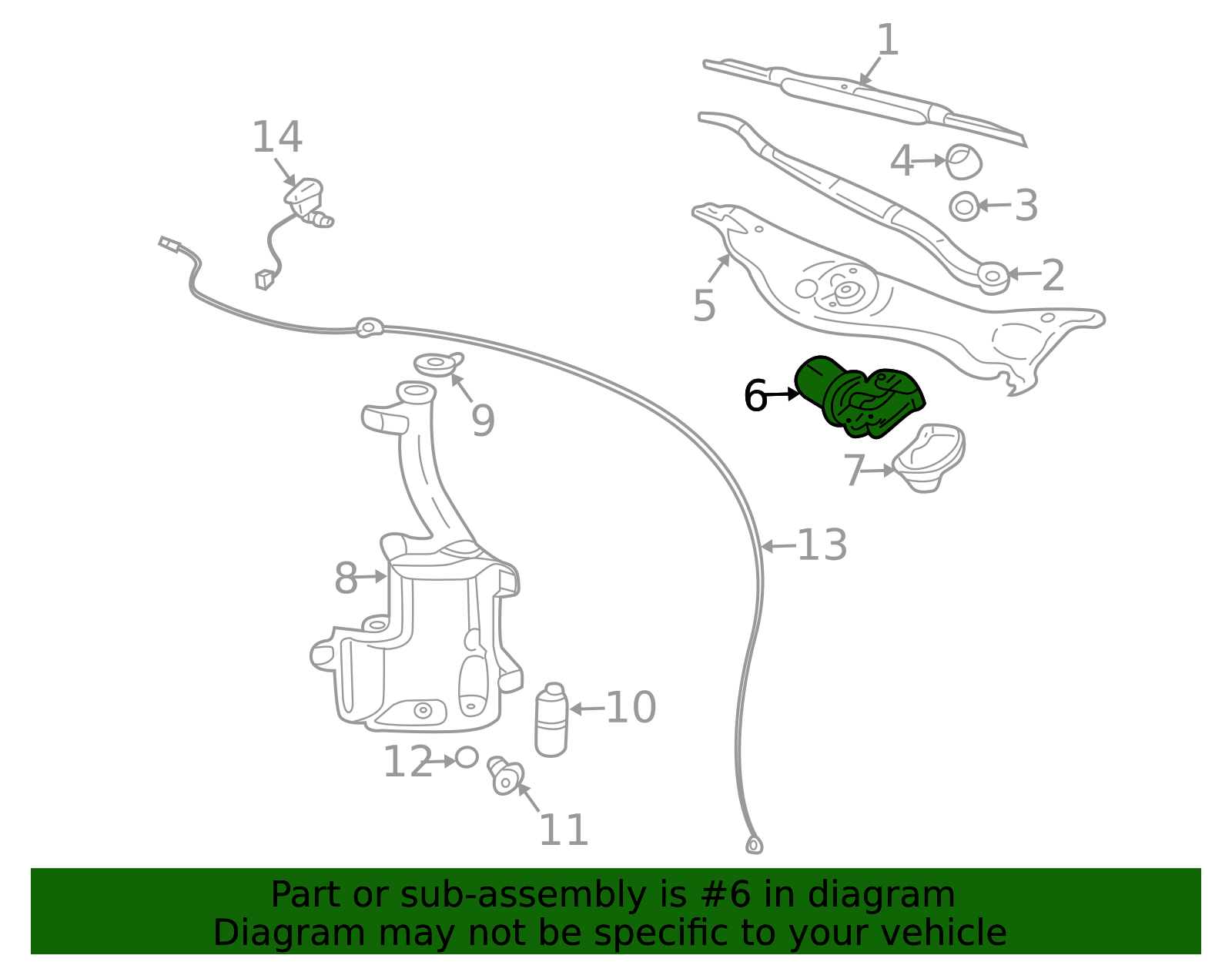 2003-2011 Cadillac Windshield Wiper Motor 19354906 GM | GMPartsDirect.com