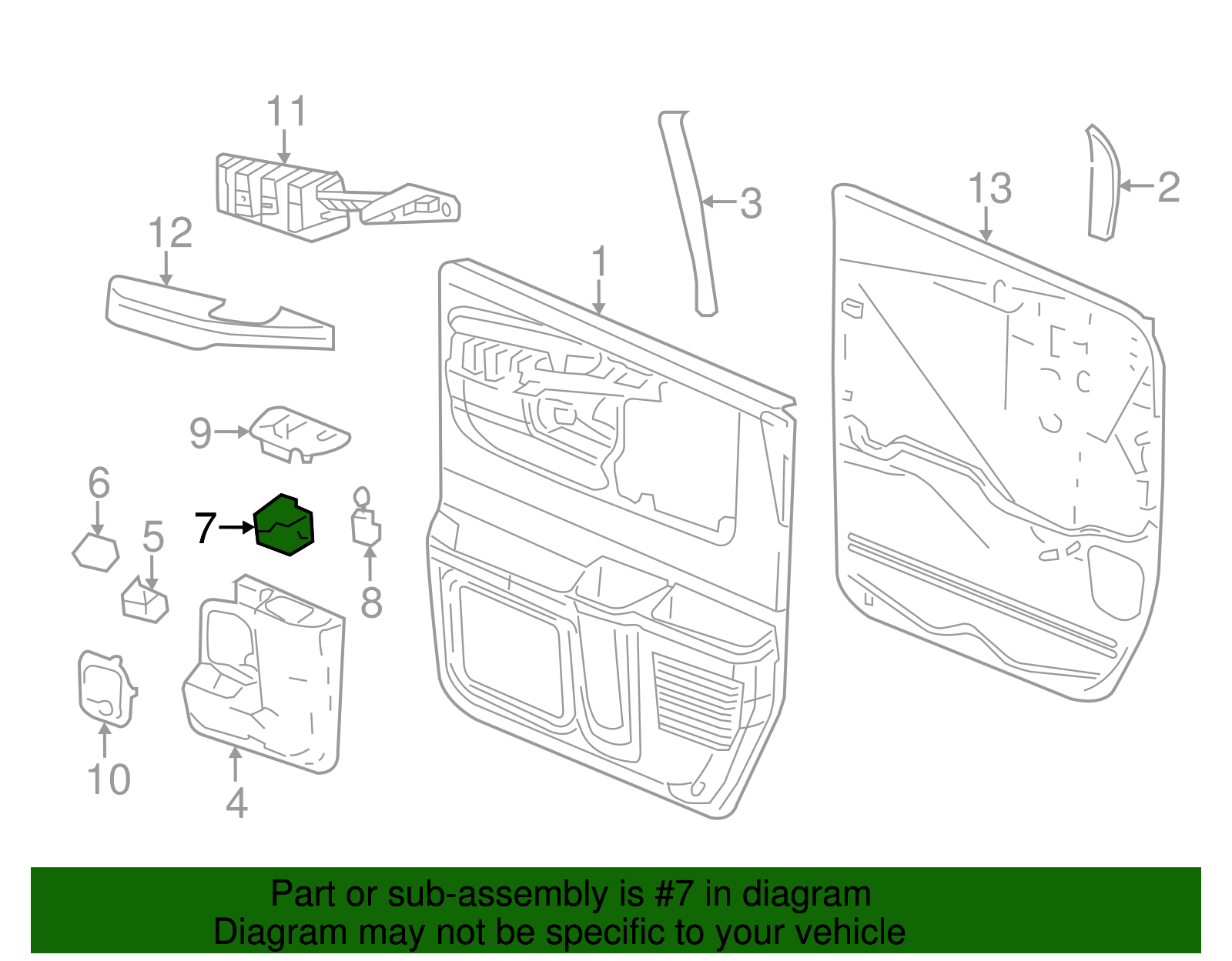 84806723 - Front Driver Side Door Window Control Switch 2008-2025 GM ...