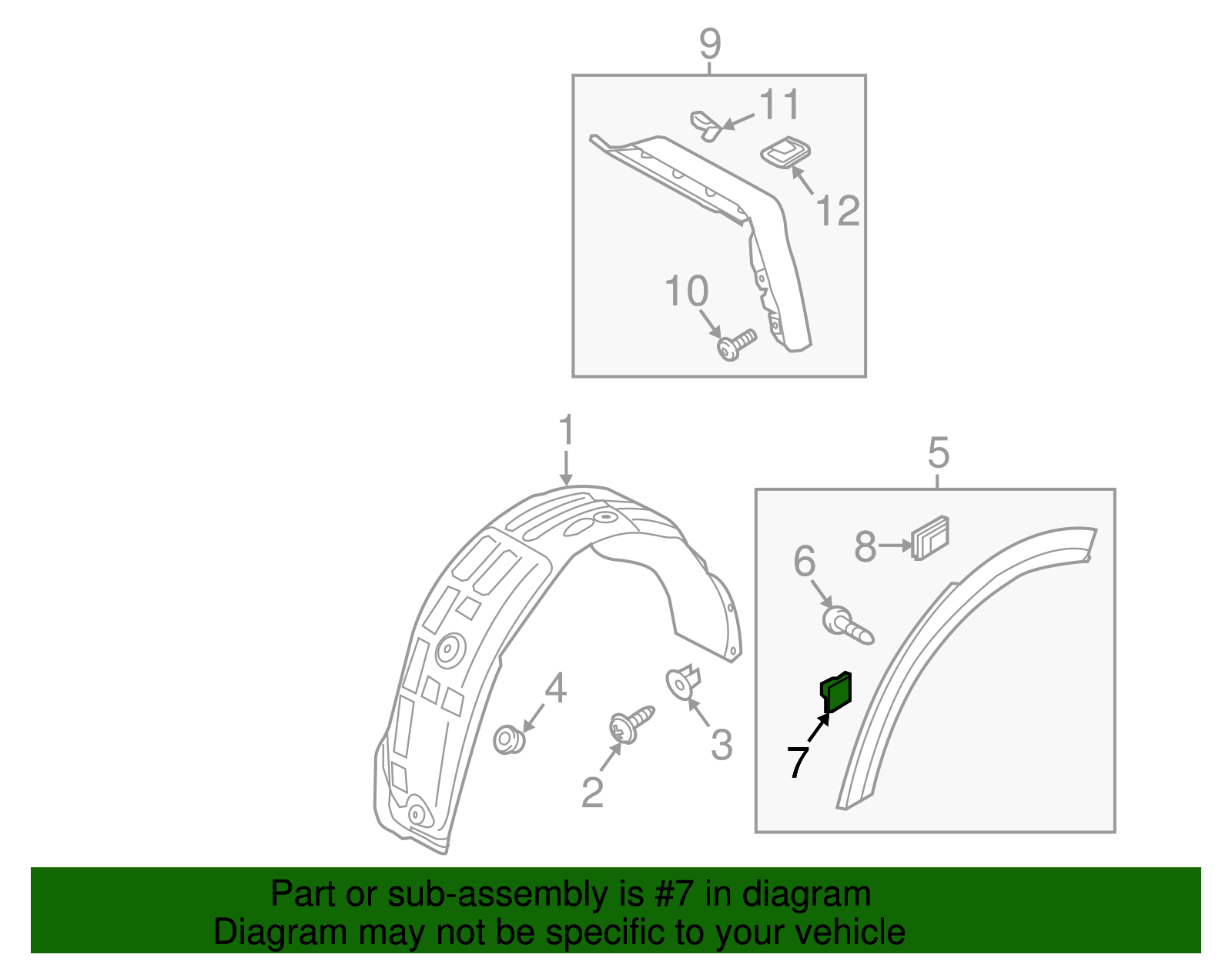 2017-2022 Kia | Lower Molding Clip | 87378-3R000 | Kia Auto Parts