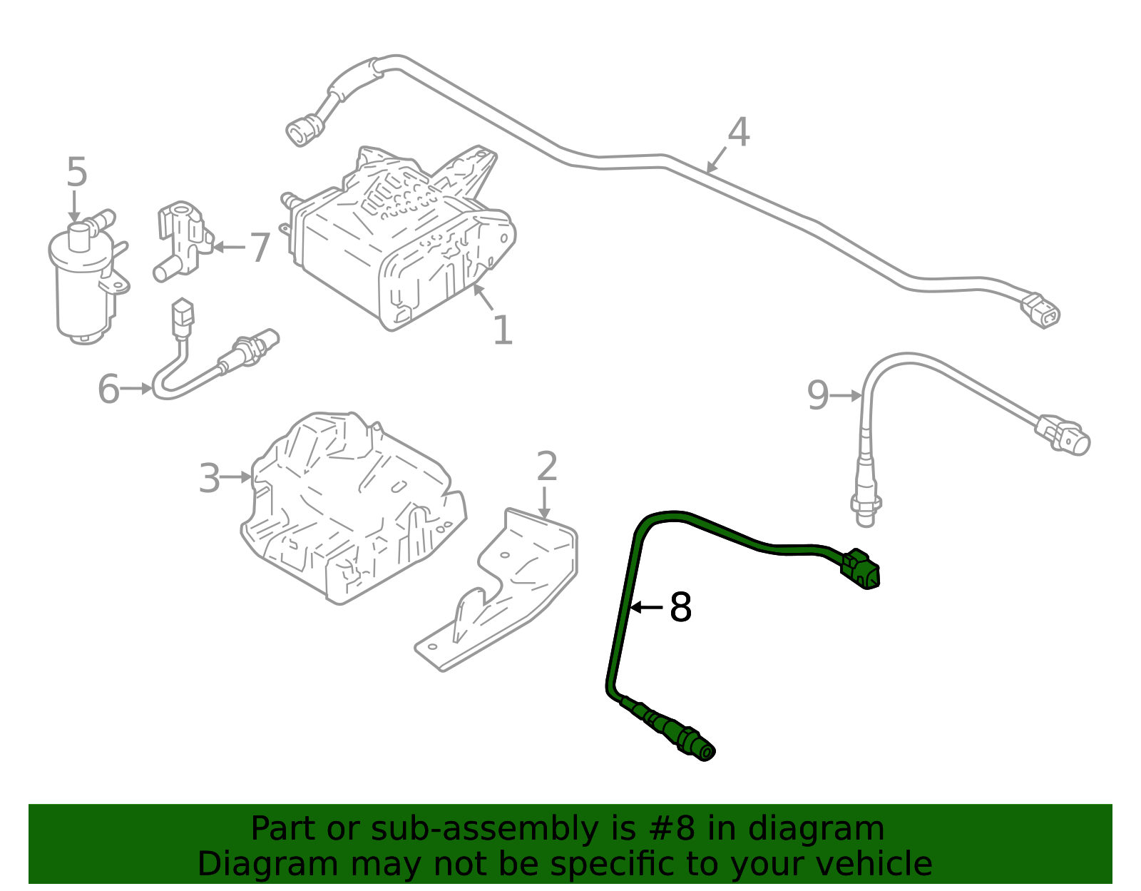 2022-2025 Hyundai Kona Oxygen Sensor 39210-2J001 | MotorMotor