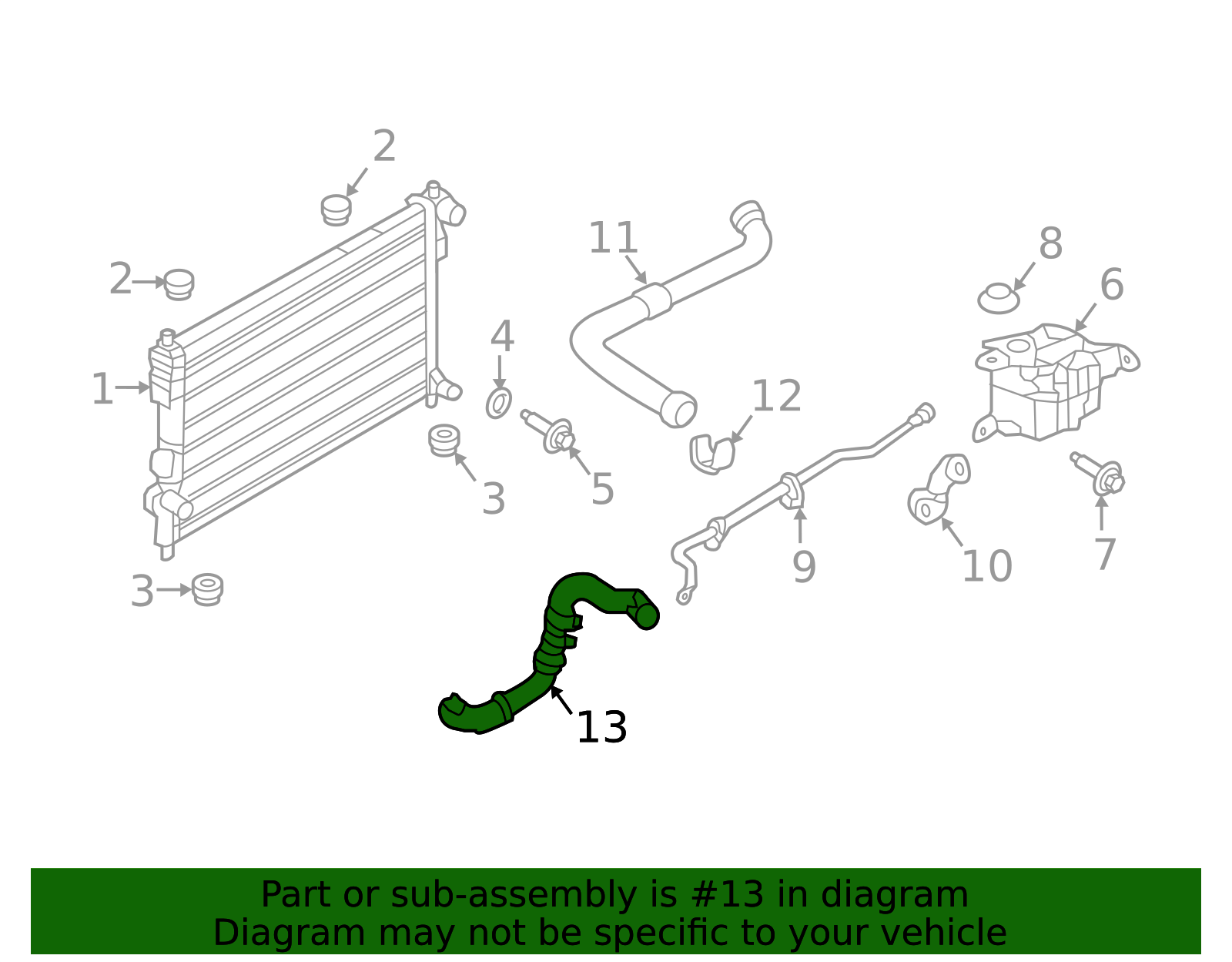 Radiator Hose KM-5406 - Dependable OEM Engine Cooling | AutoNation Parts