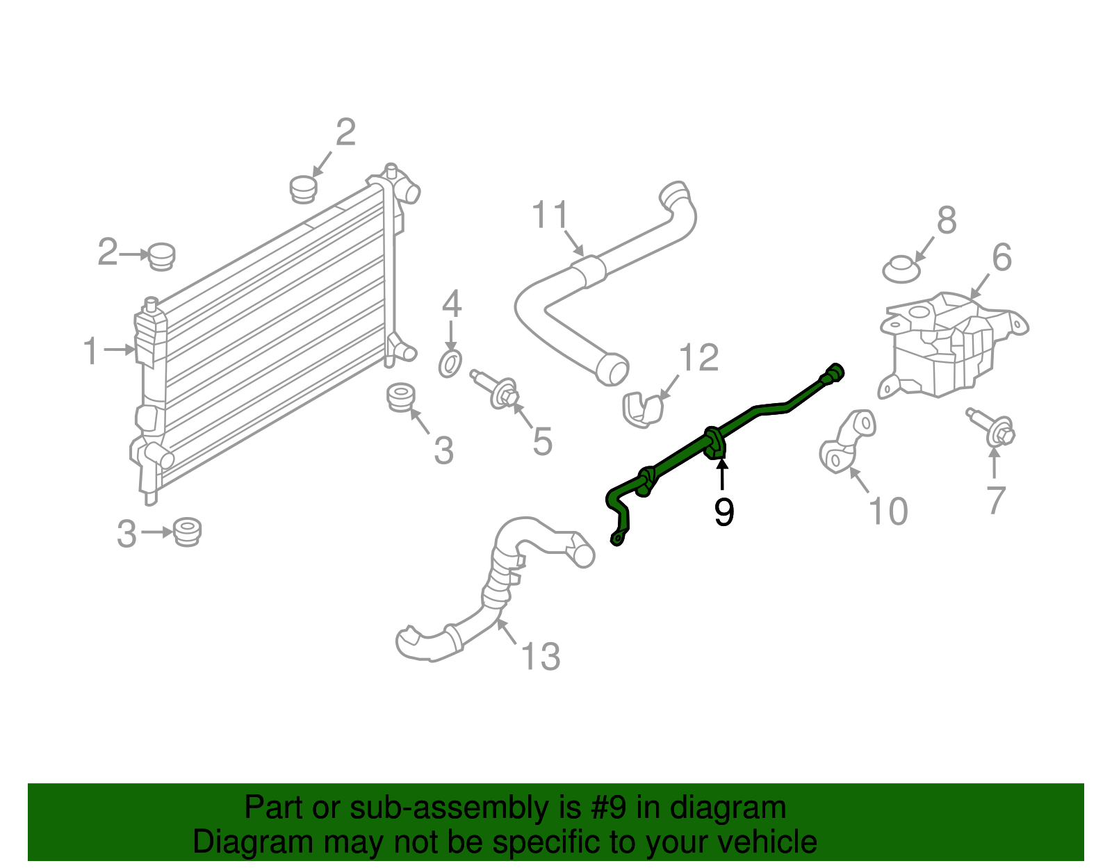 BB5Z-8276-C - Ford Overflow Hose 2011-2019 Ford | Performance Auto Parts