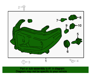 2018-2021 Toyota Tundra Headlight Left 81150-0C140 | OEM Parts Online