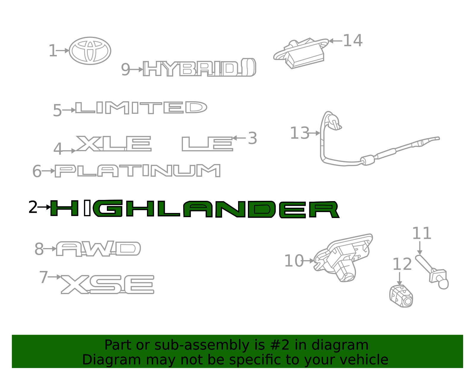 75442-0E091 - Plate, Luggage Compt 2020-2025 Toyota Highlander ...