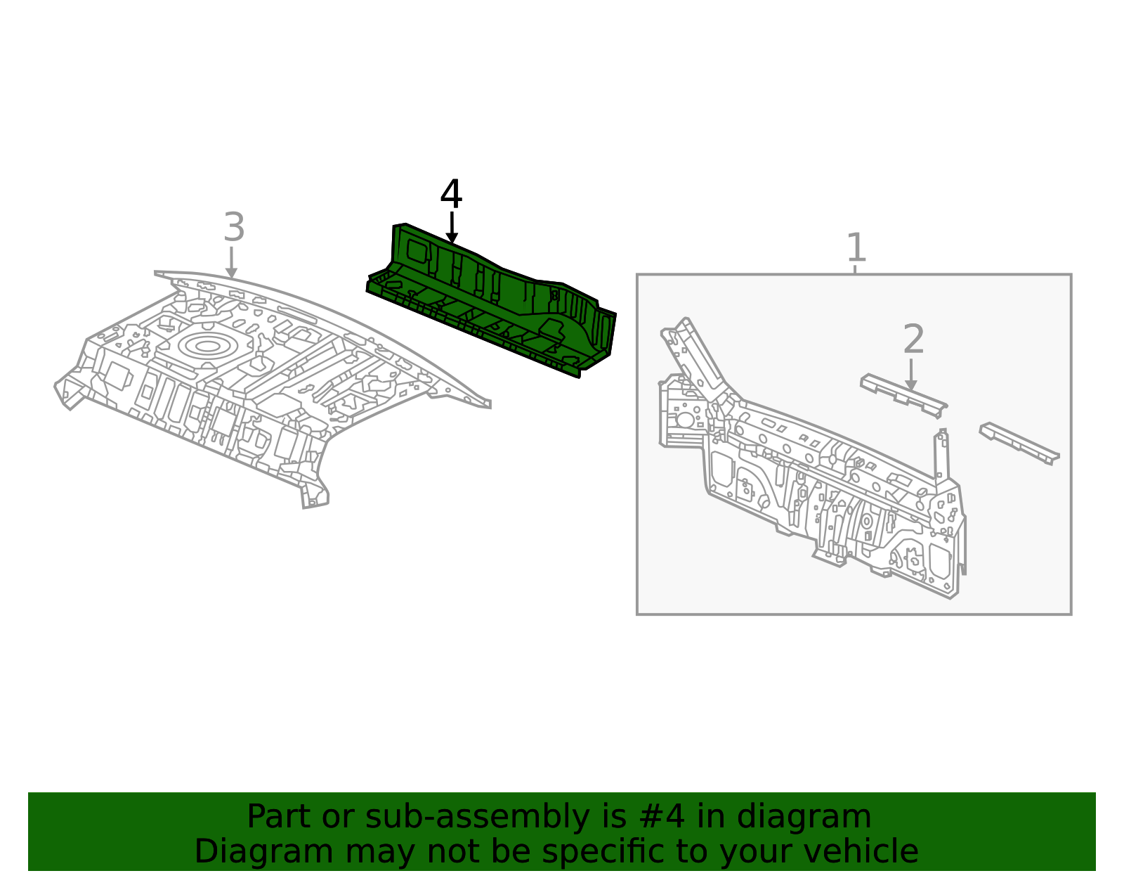 66501-T20-A00ZZ - 2022-2025 Honda Civic - Package Tray Reinforcement ...