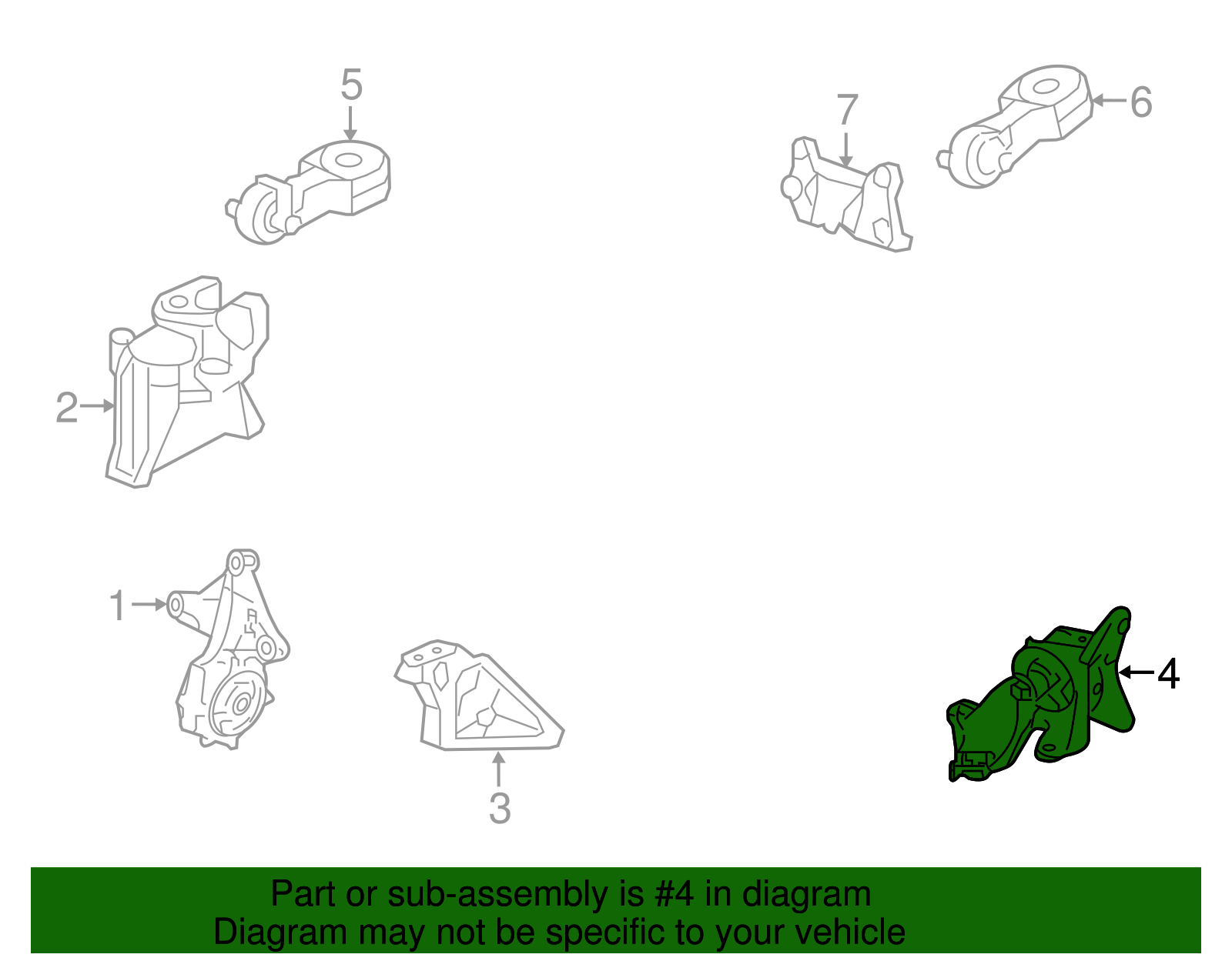 50850-T0A-A81 - Trans Mount 2012-2015 Honda CR-V | Honda Parts Online