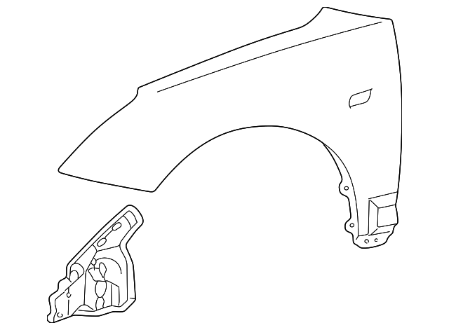 2000-2005 Toyota Celica Fender 53802-2B470 | Toyota Parts Center